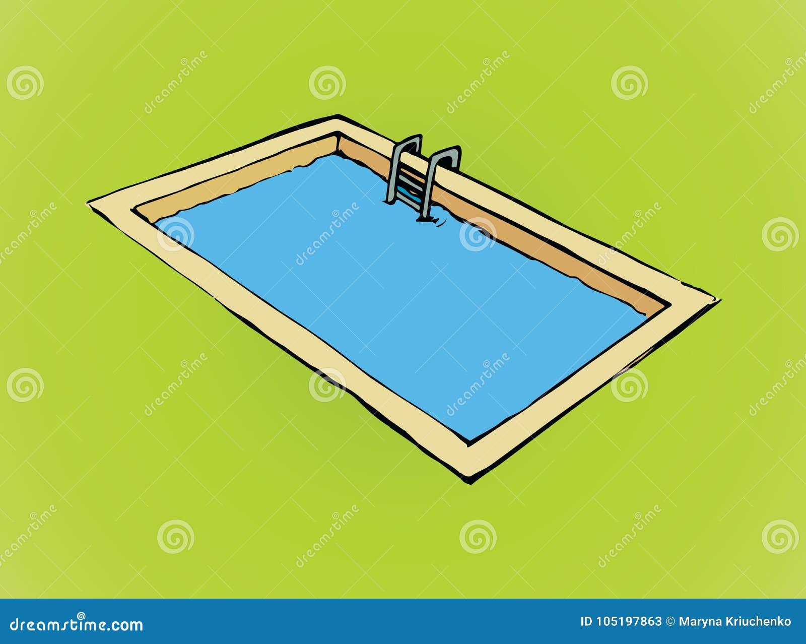 Pool Vector tekening vector illustratie. Illustration of tekening ...