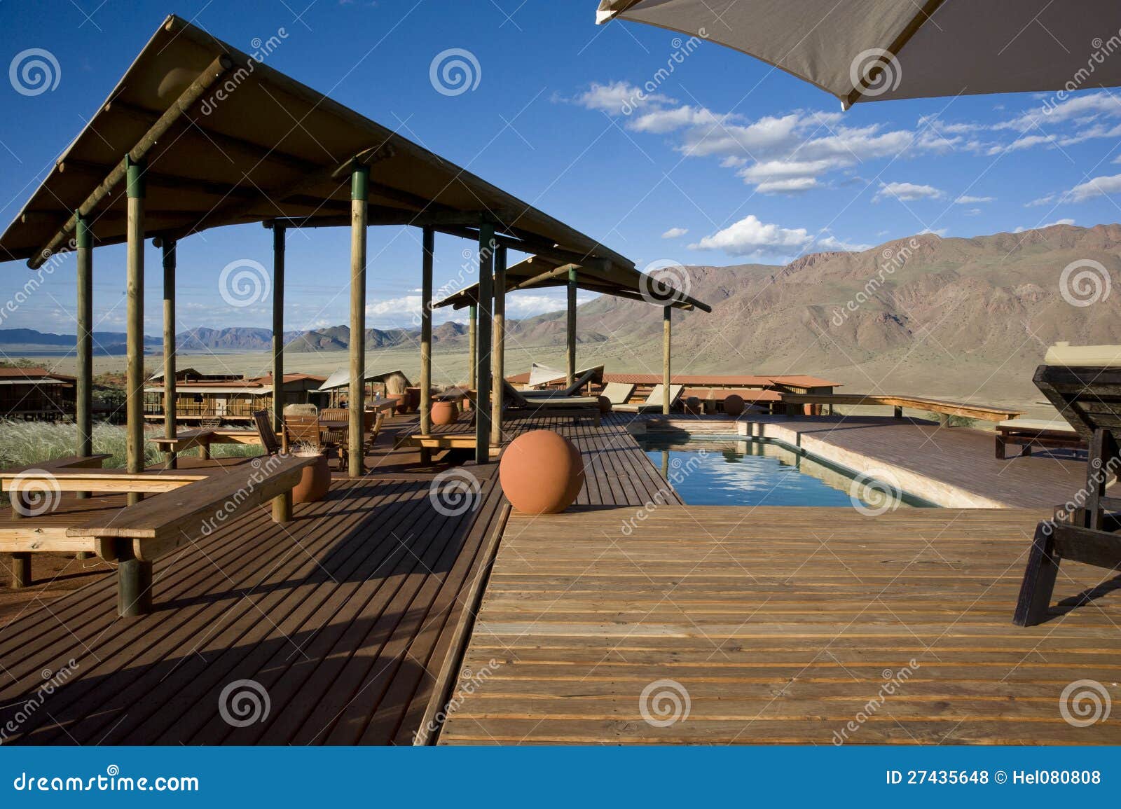 Pool of a Lodge in Namibia stock photo. Image of teak - 27435648