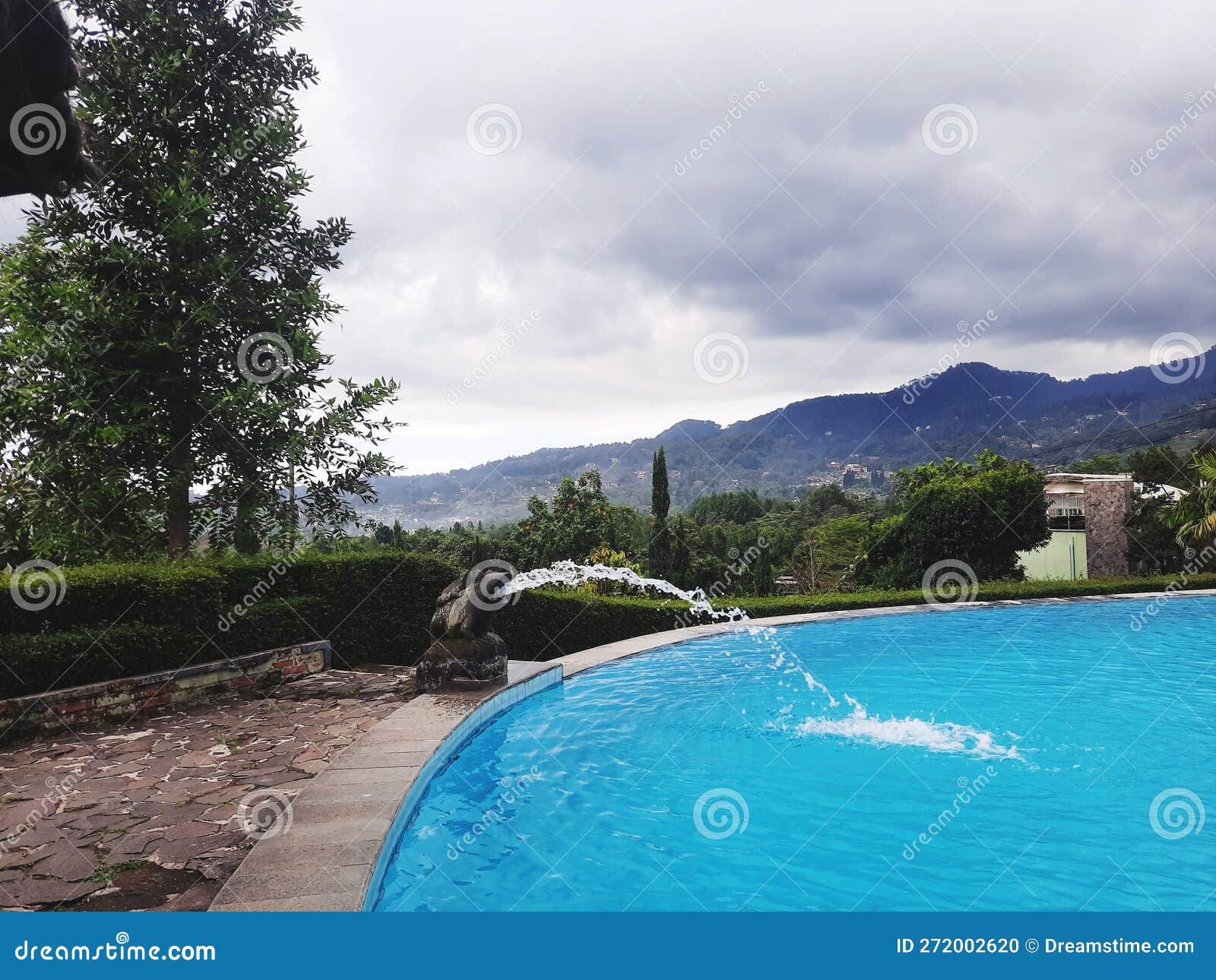 A Pool and View of Mountain Stock Photo - Image of leisure, view: 272002620