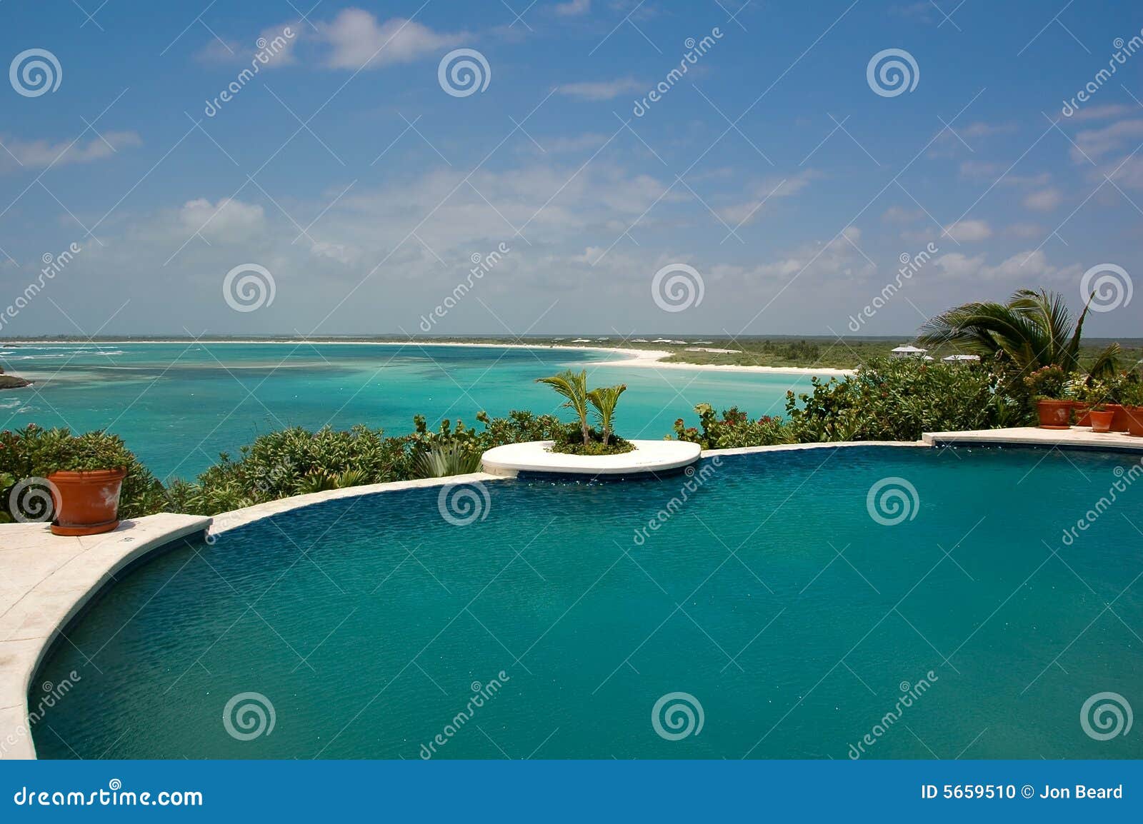 Pool w/ Ocean View stock photo. Image of beach, bahamas - 5659510