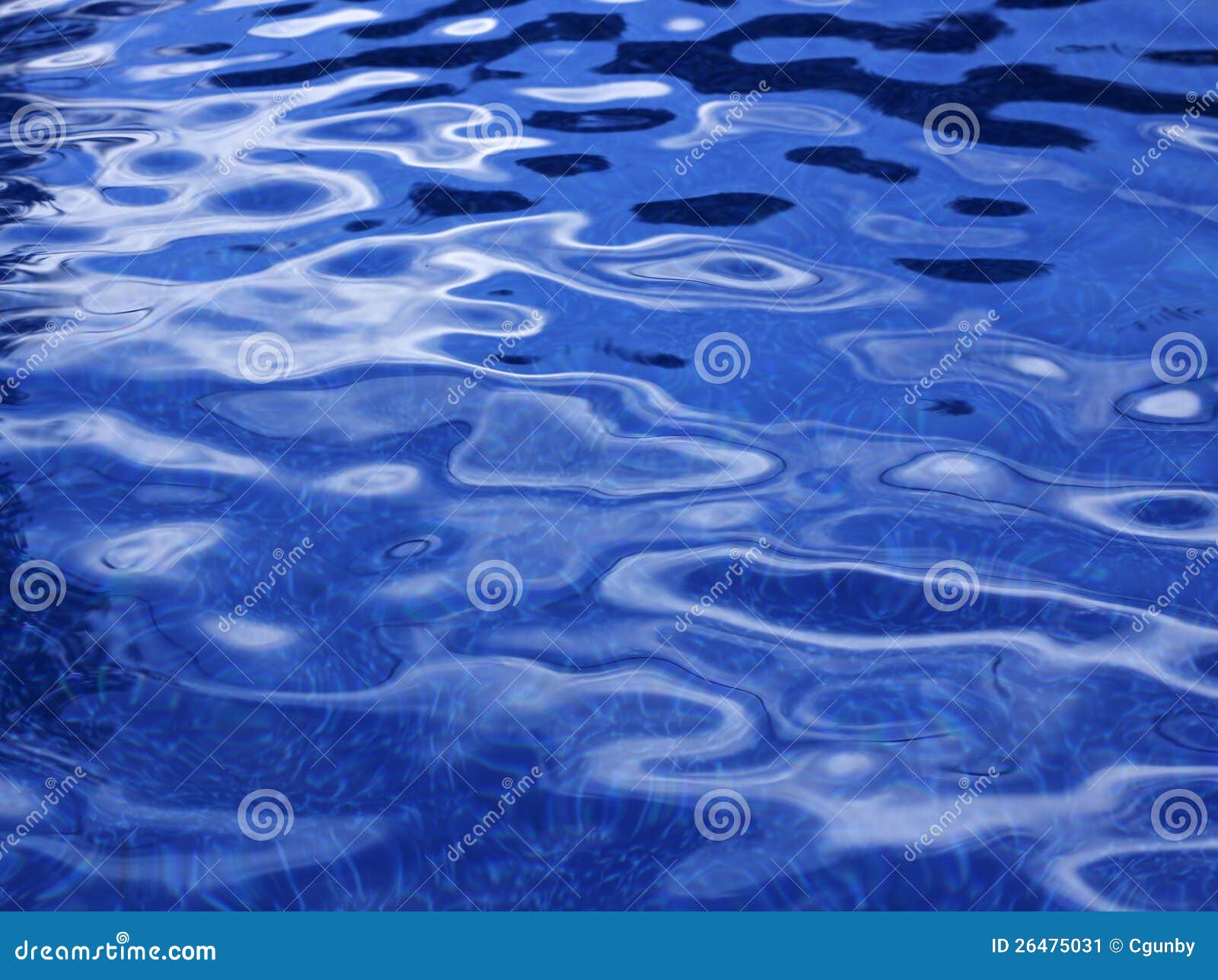 Deep Blue Water with Reflections Stock Image - Image of entertainment ...