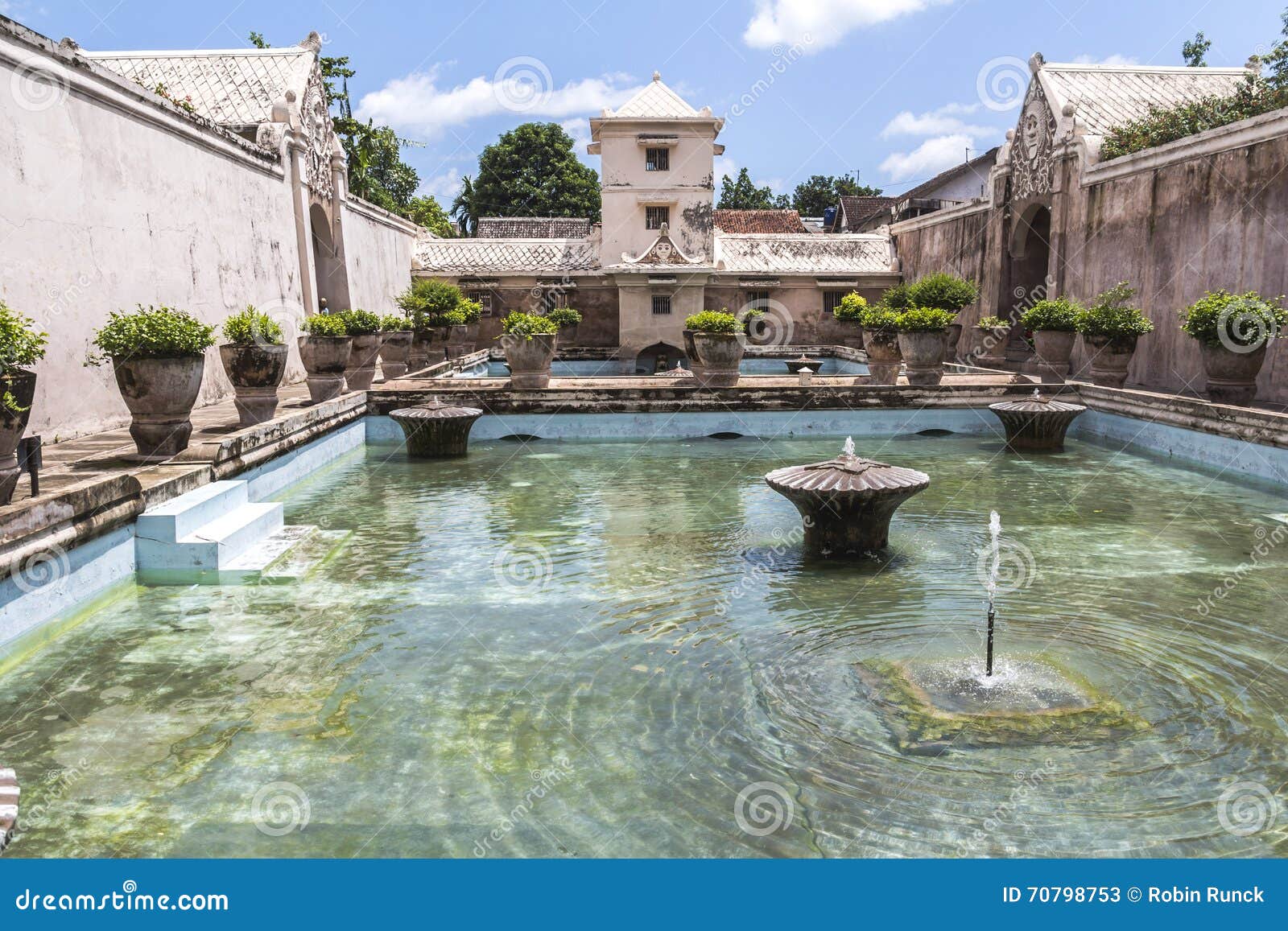 Pool in Water Castle, Yogyakarta Stock Image - Image of archeology ...