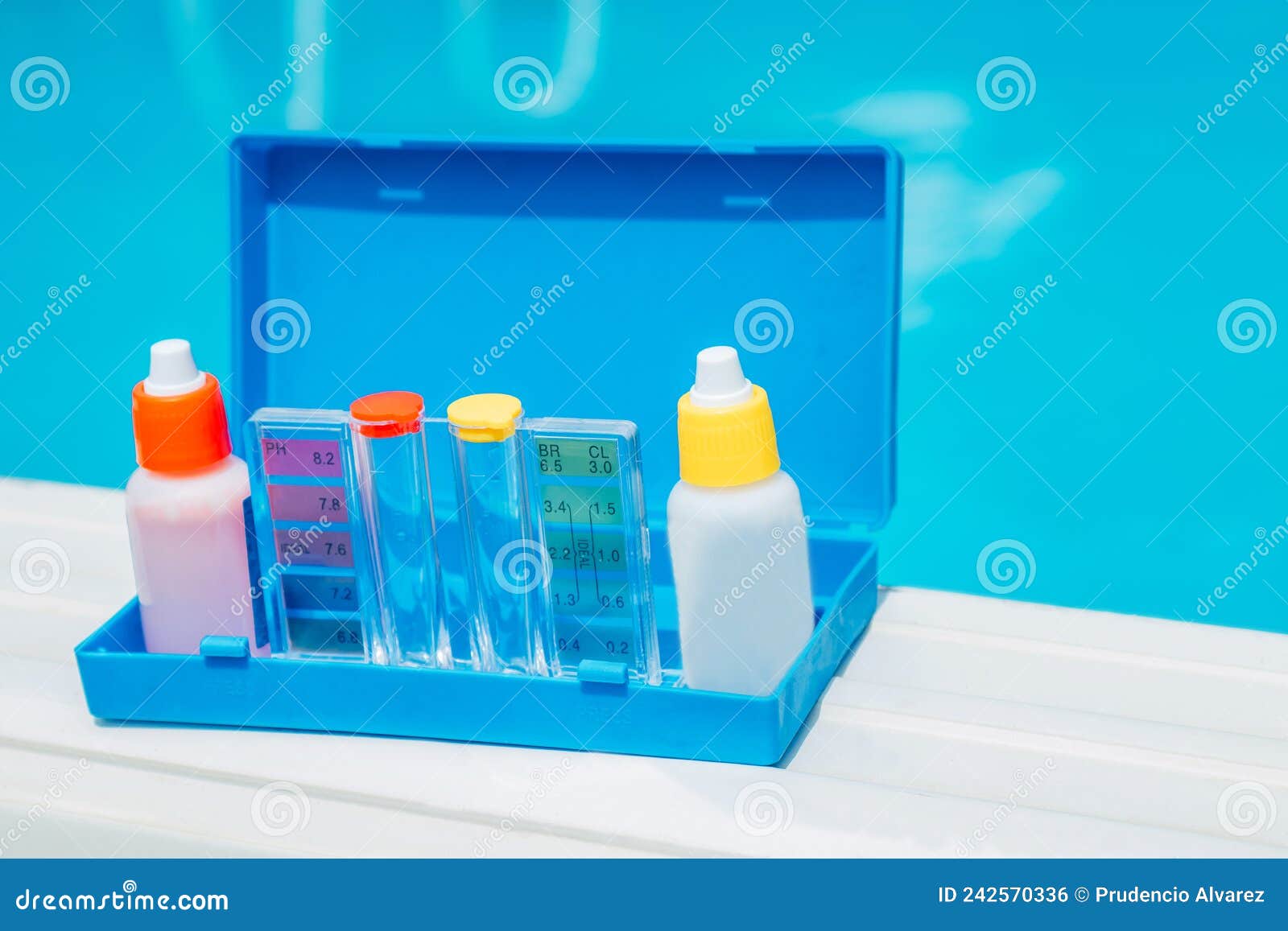 Pool water maintenance kit stock photo. Image of private - 242570336