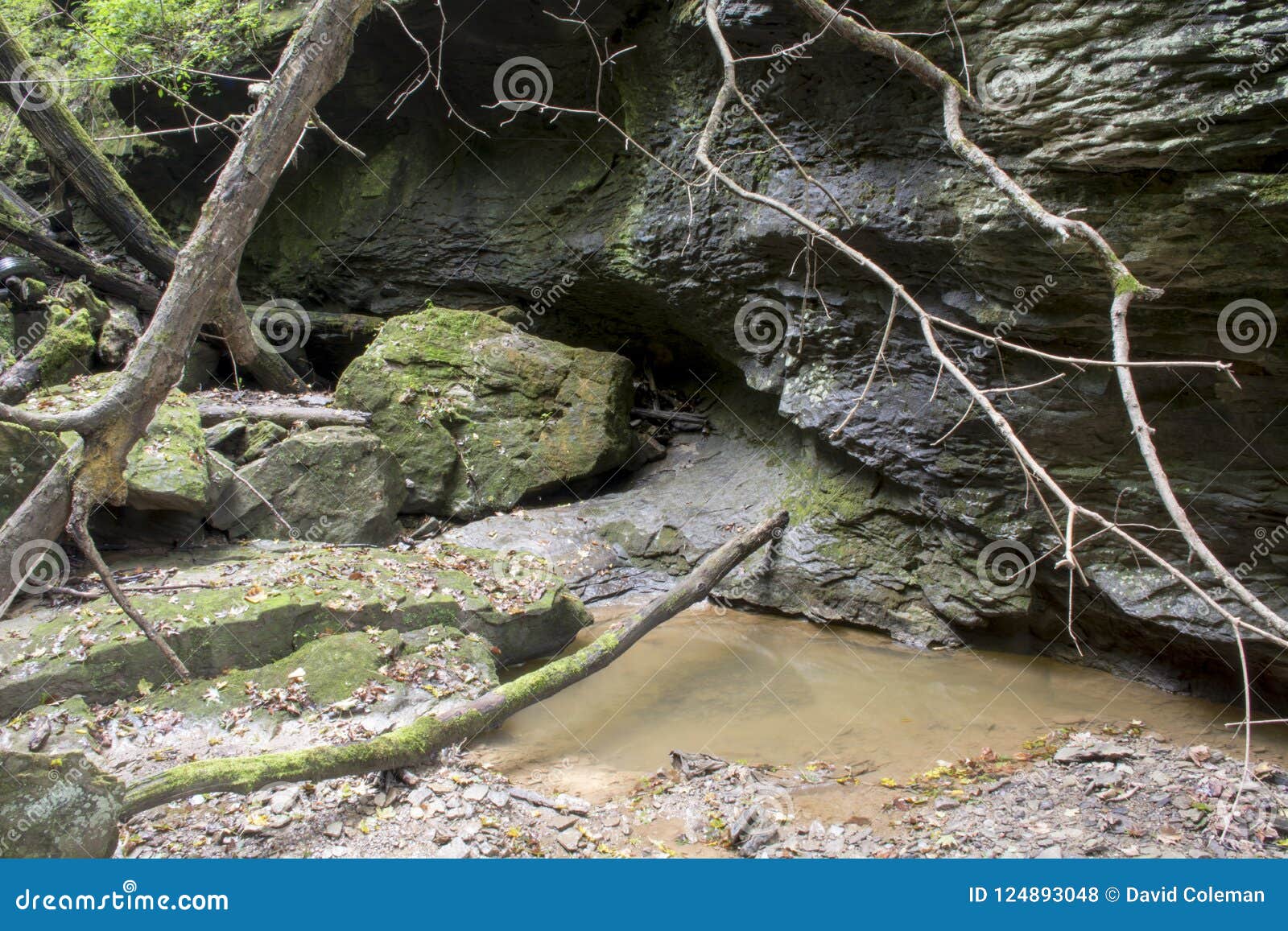 Pool of water among rocks stock photo. Image of virginia - 124893048