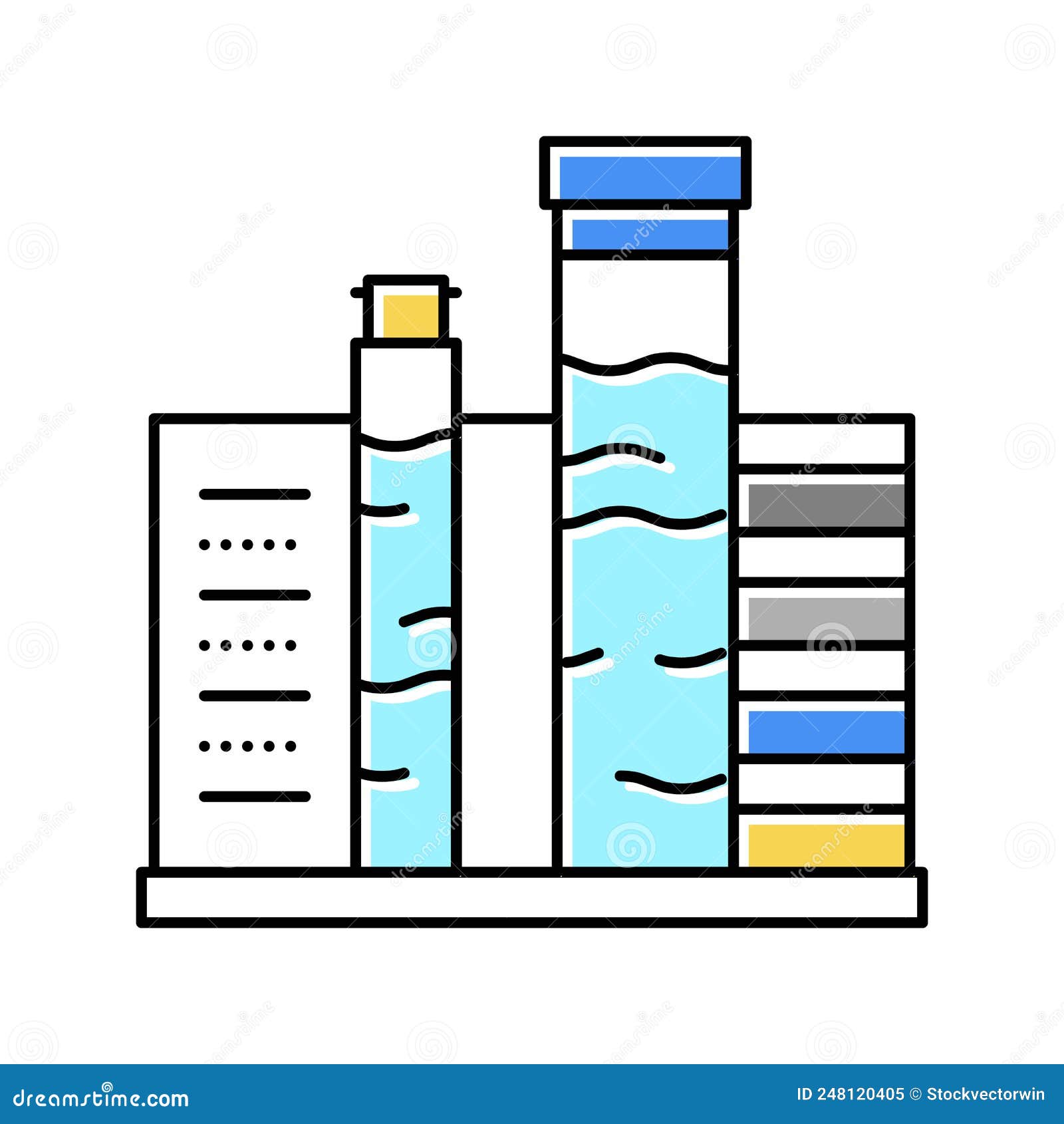 Pool Water Testing and Balancing Color Icon Vector Illustration Stock ...