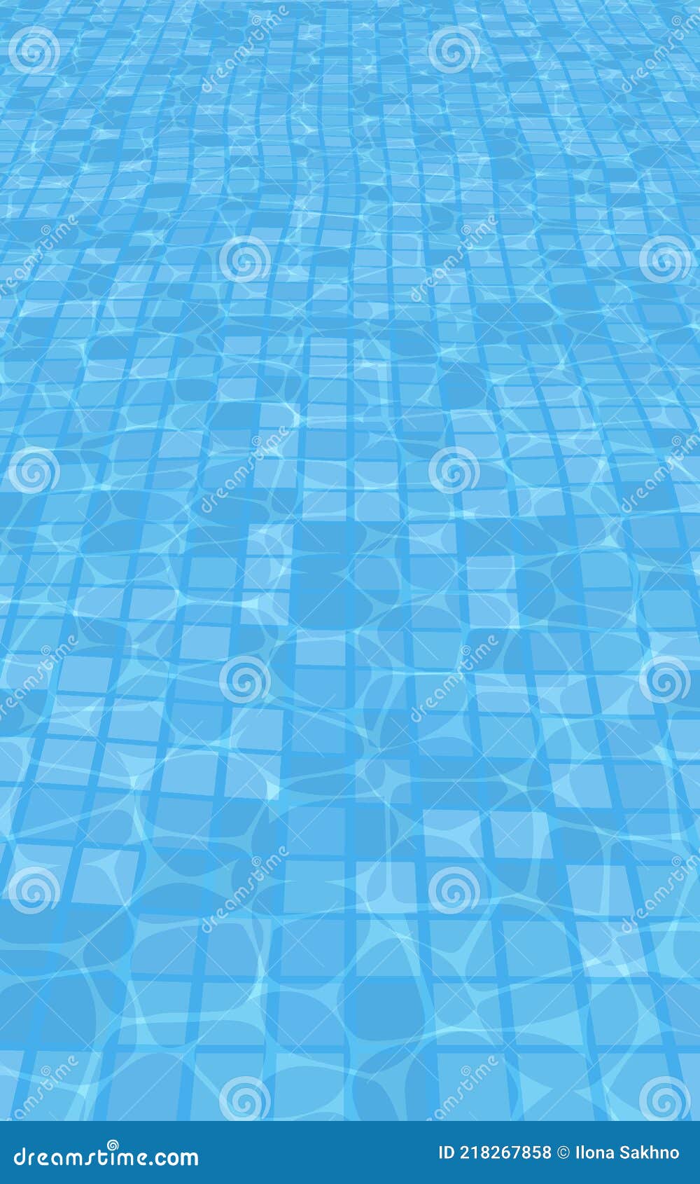 Pool Water Texture. Perspective View Stock Vector - Illustration of ...
