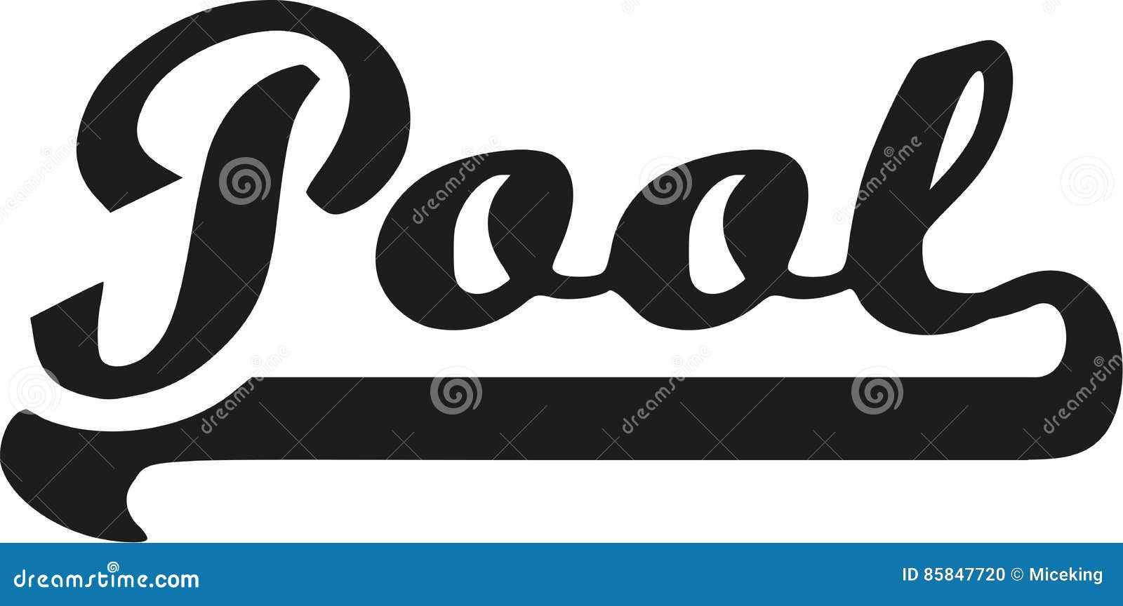 Pool word retro stock vector. Illustration of ball, ornate - 85847720