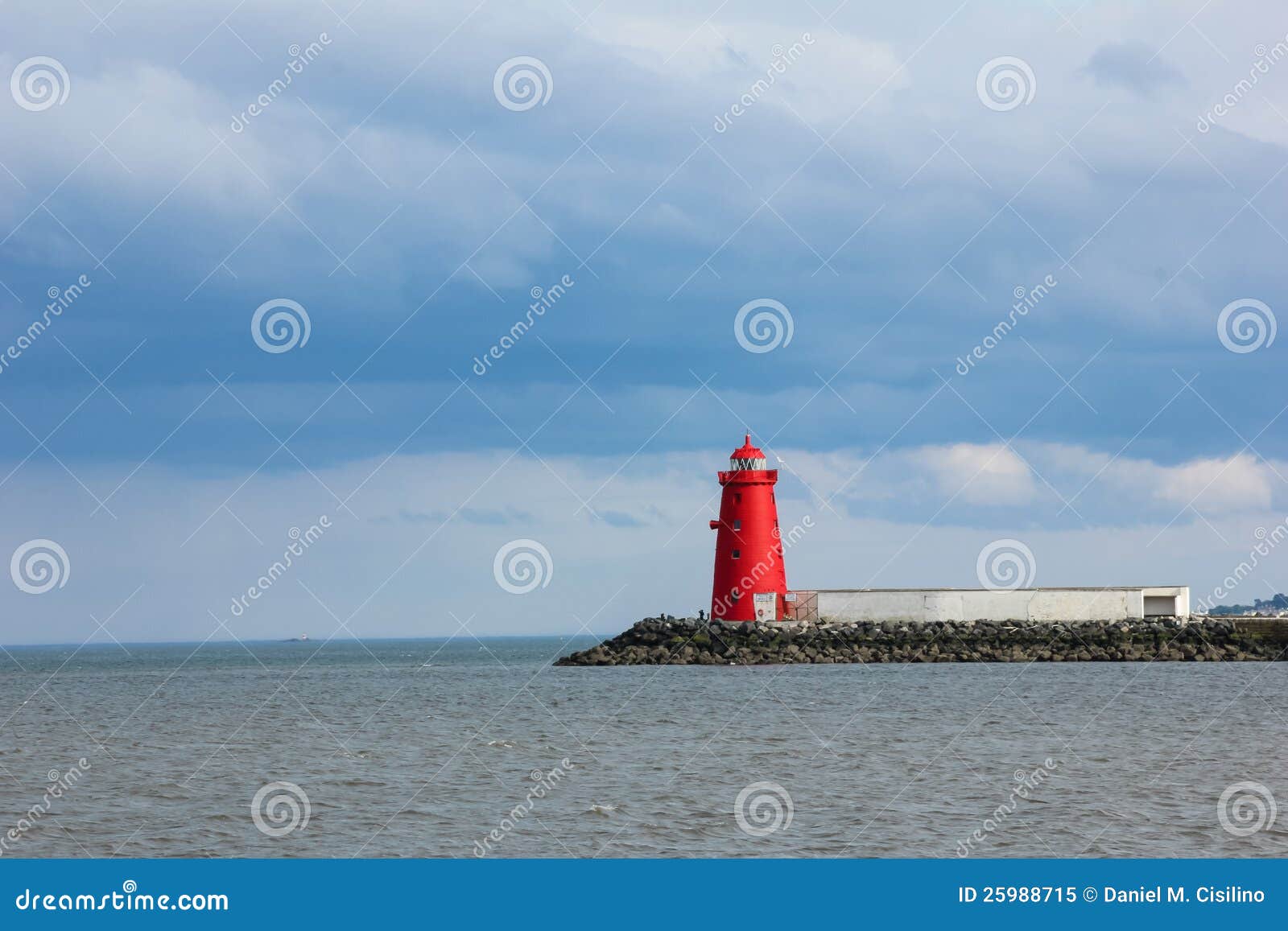 Poolbeg Lighthouse. Dublin. Ireland Stock Image - Image of landscape ...