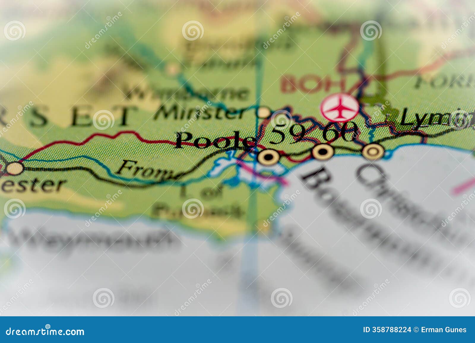 Poole, England Highlighted on a World Map Stock Photo - Image of ...