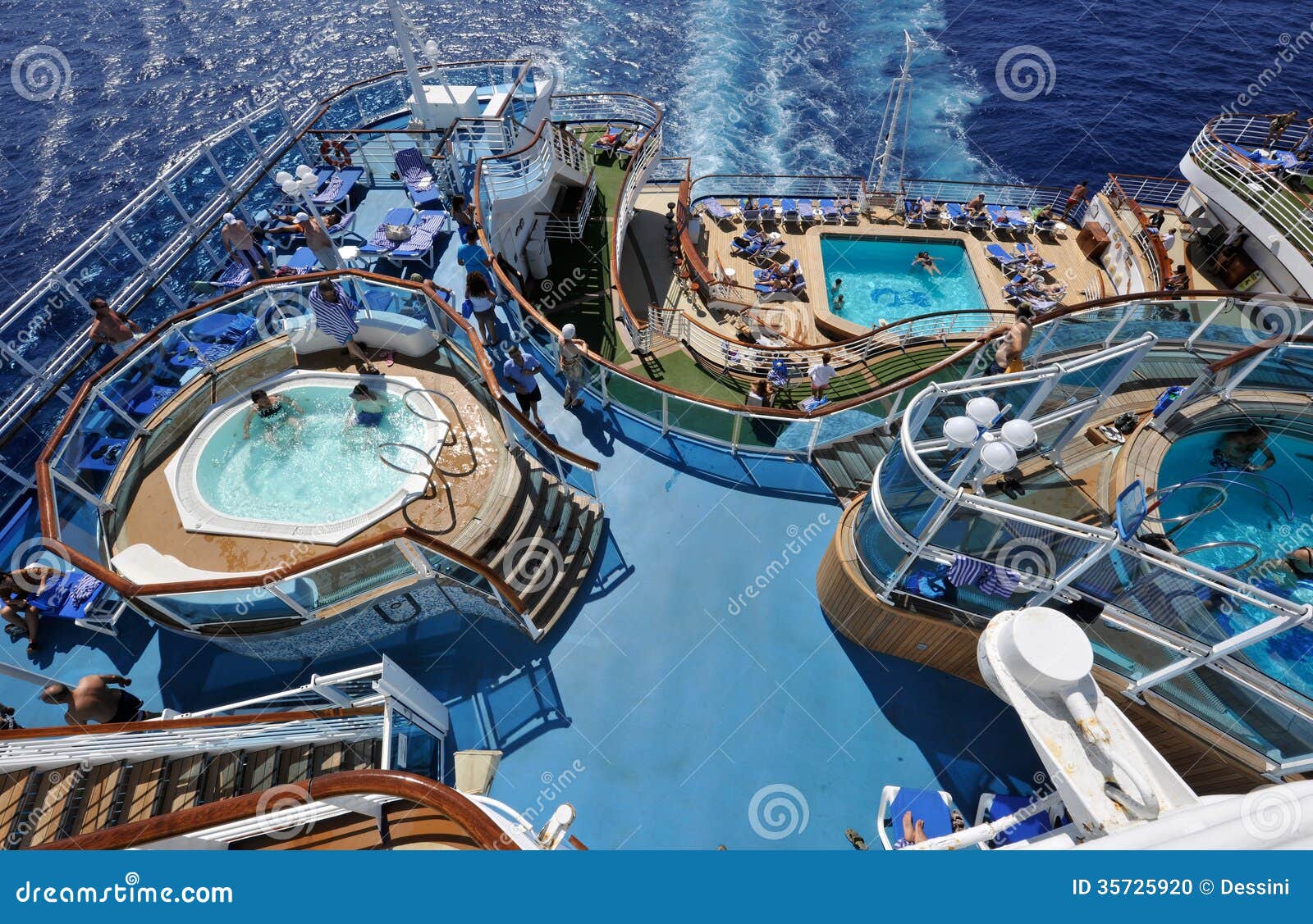 Pools on cruise ship editorial image. Image of vacation - 35725920
