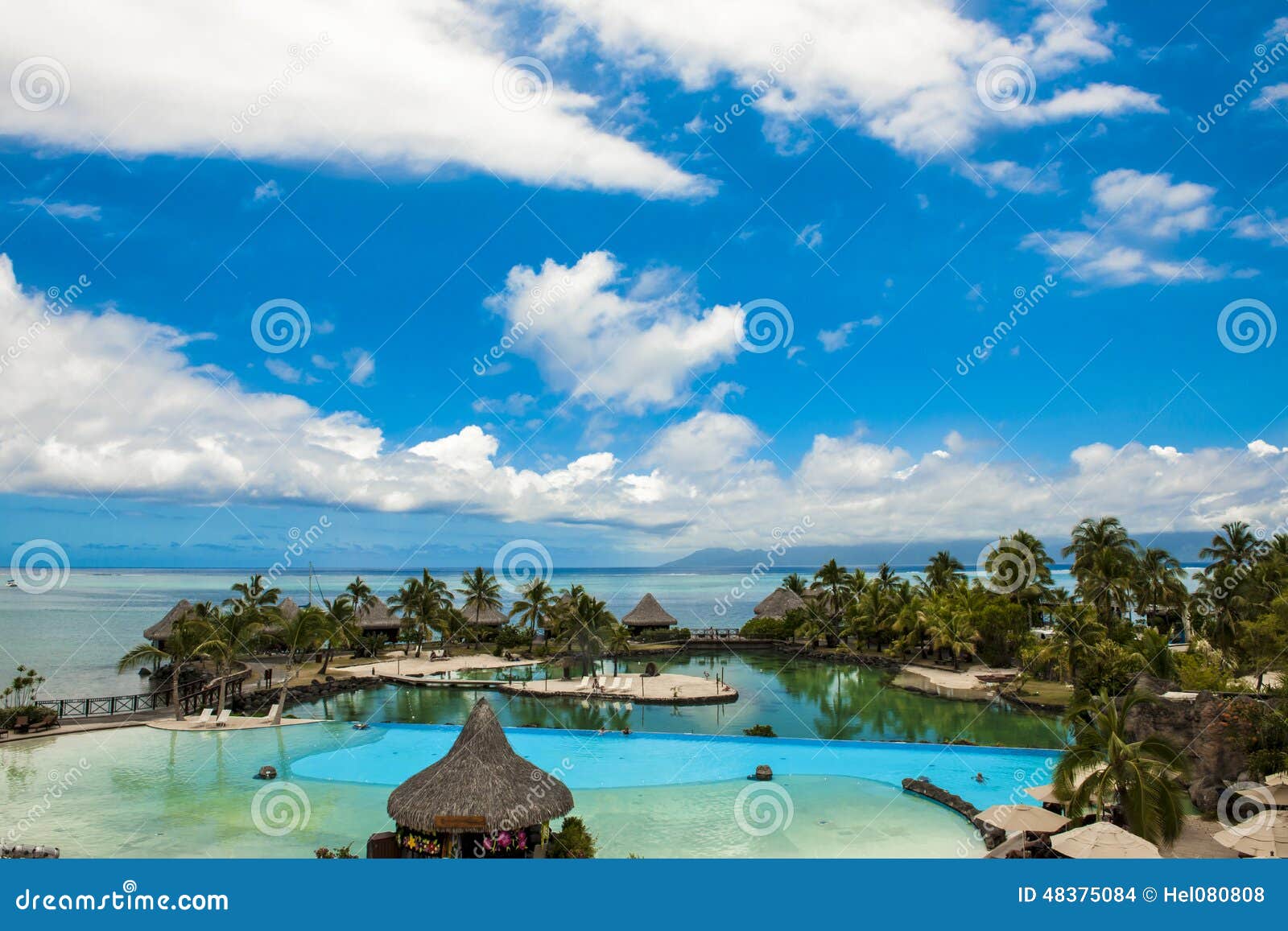 Pools Hotel Intercontinental Papeete Editorial Stock Image - Image of ...