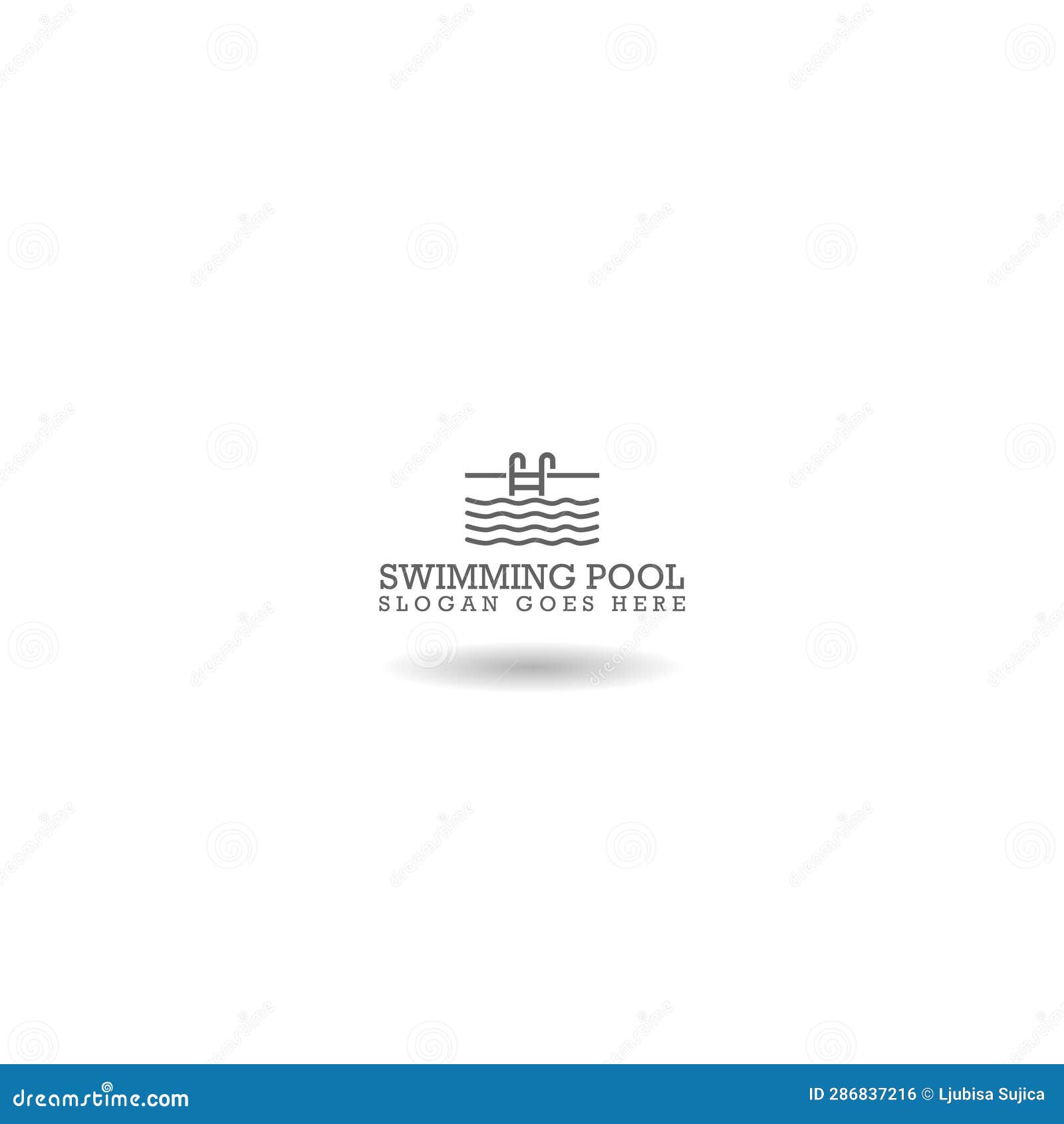 Pools Icon Logo Design Illustration Template with Shadow Stock Vector ...