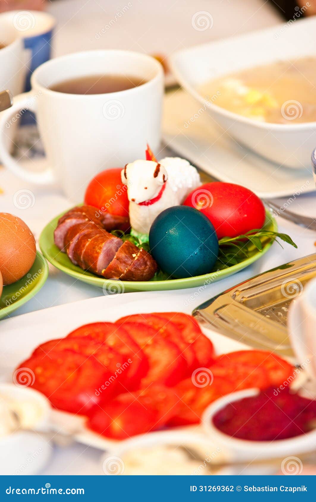 Poolse Pasen-lijst stock foto. Image of smakelijk, instelling - 31269362