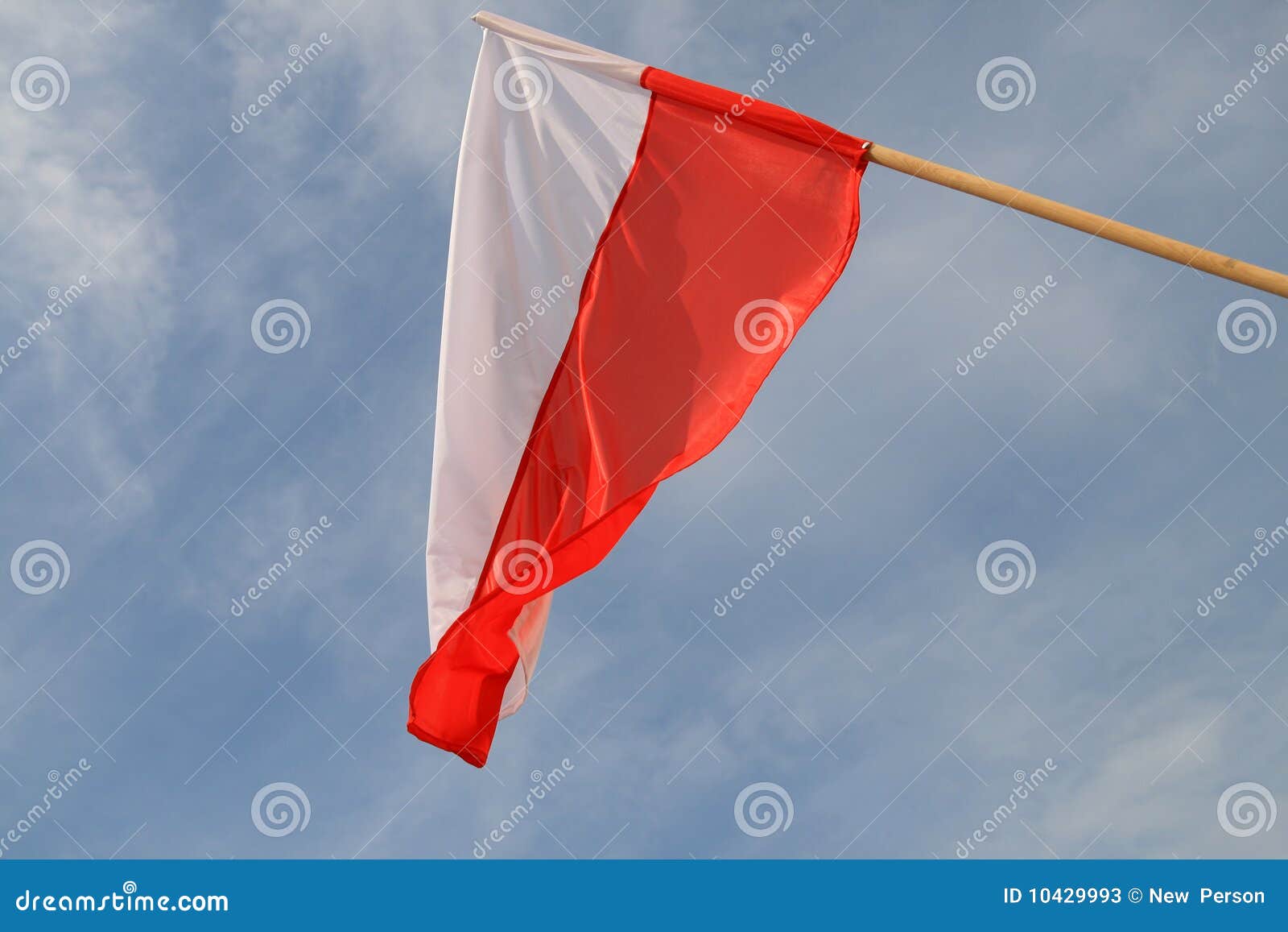 Poolse vlag stock afbeelding. Image of europa, blauw - 10429993