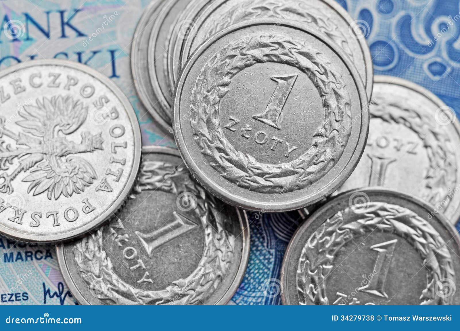 Poolse zloty stock foto. Image of munt, leven, zaken - 34279738