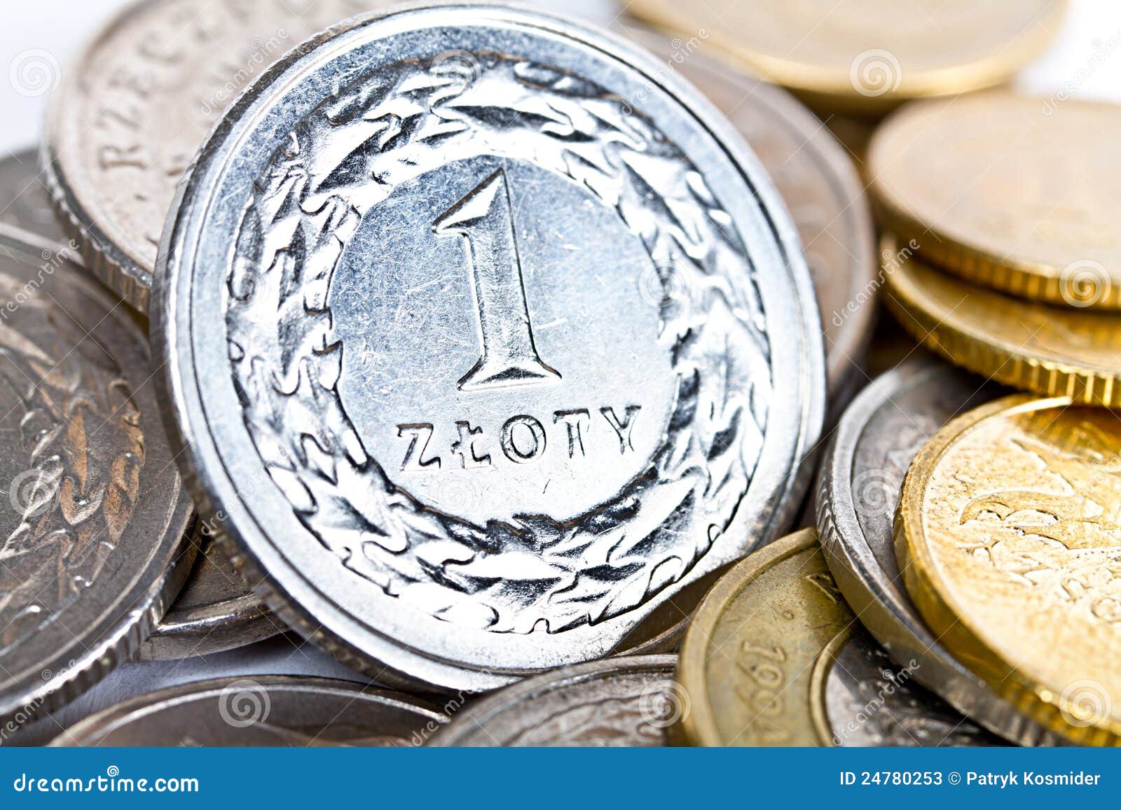 Poolse zloty muntstukken stock afbeelding. Image of genaturaliseerd ...