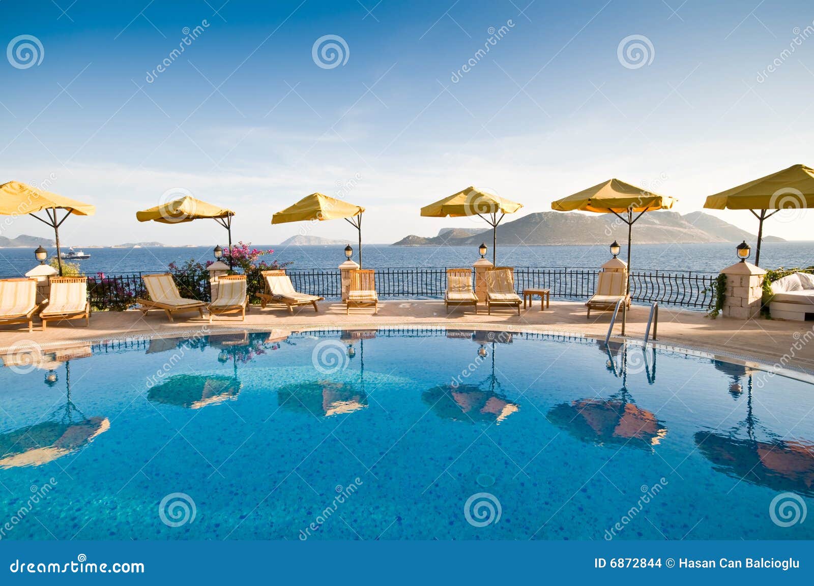 Poolside at a resort stock photo. Image of hotel, holiday - 6872844