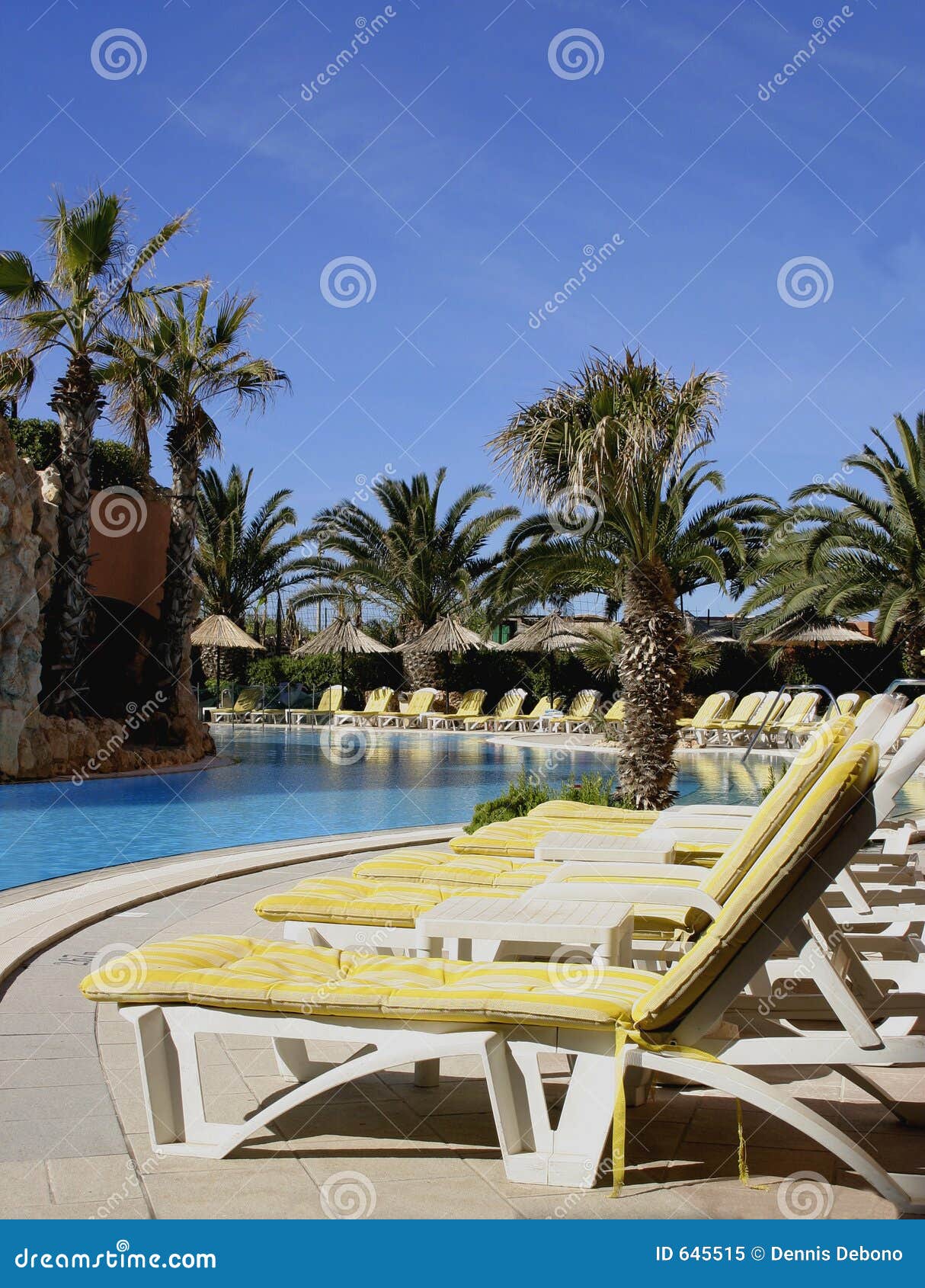 Poolside Resort (Portrait) stock image. Image of swimming - 645515