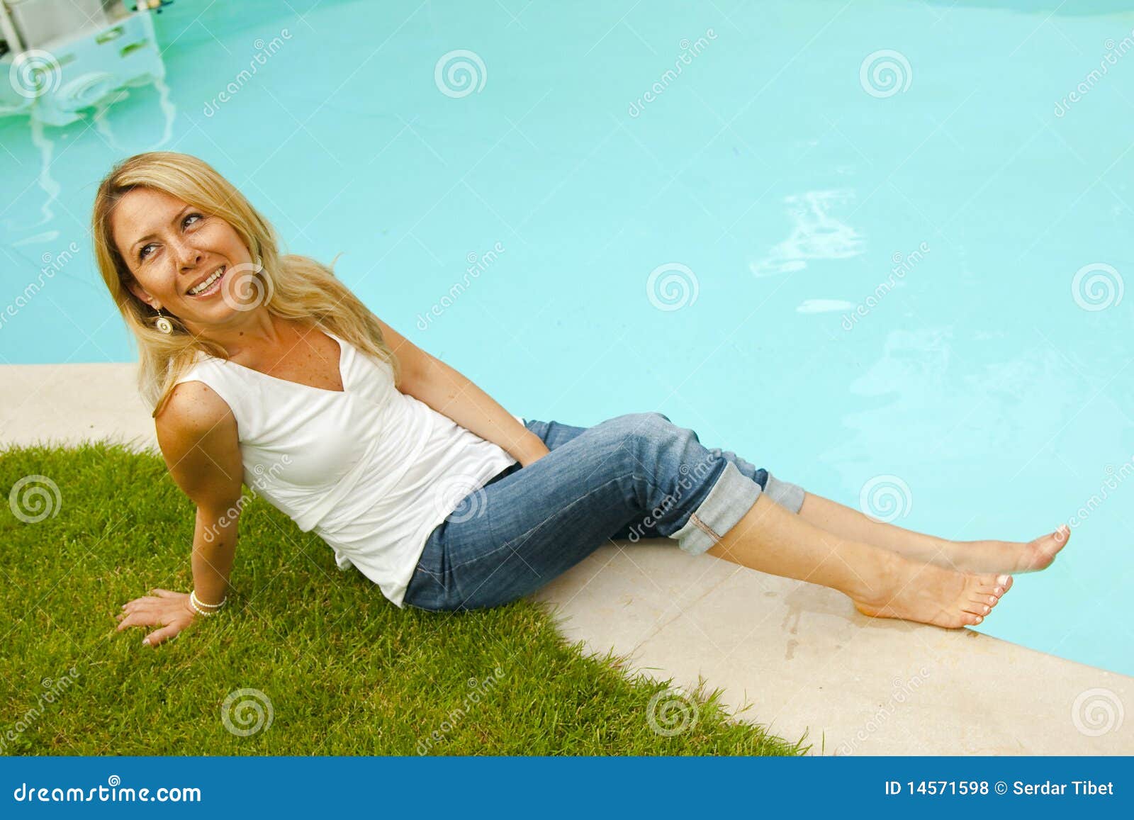 Poolside resting stock photo. Image of resting, bare - 14571598
