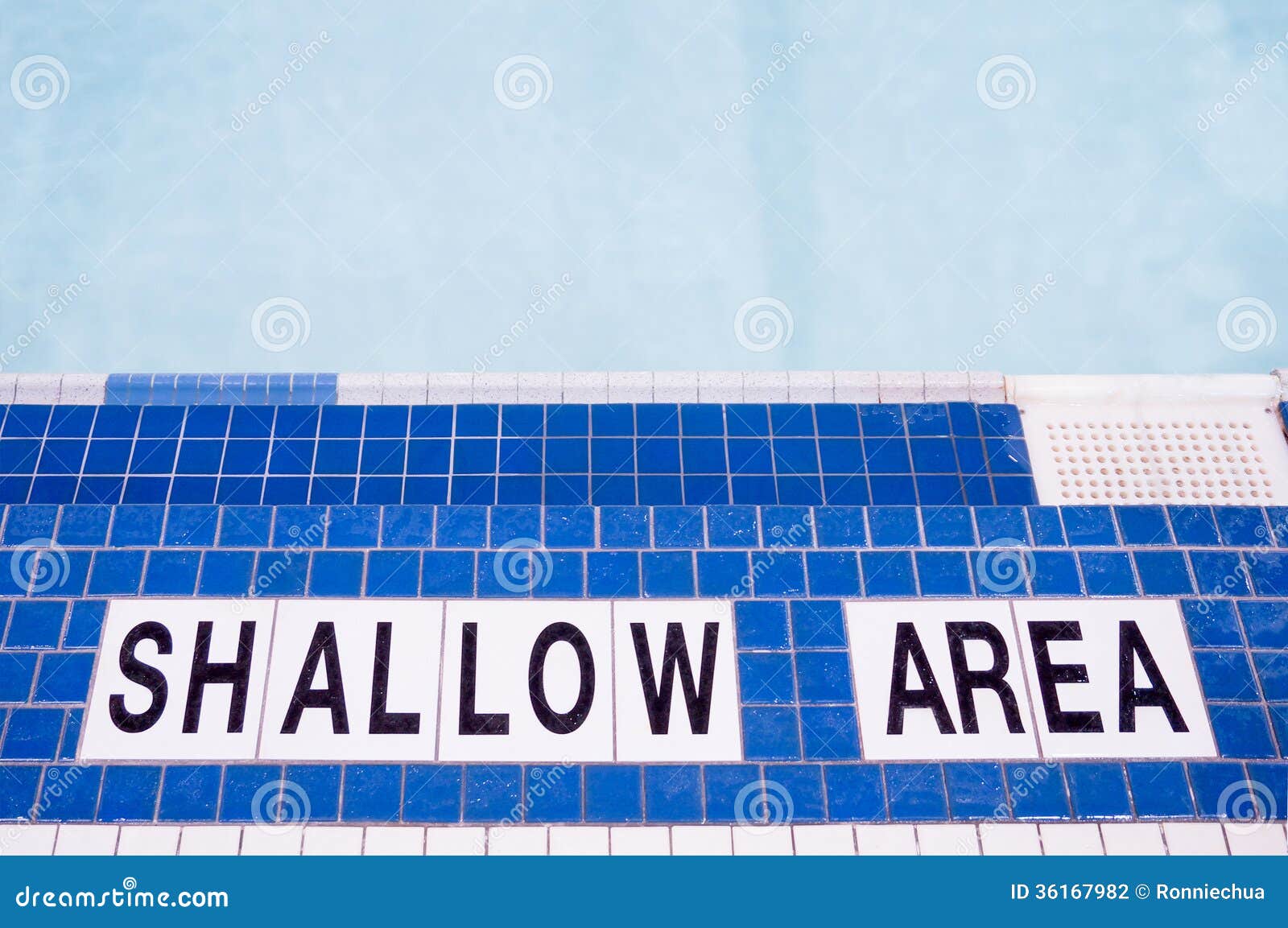 Poolside Shallow Area Sign stock photo. Image of deep - 36167982