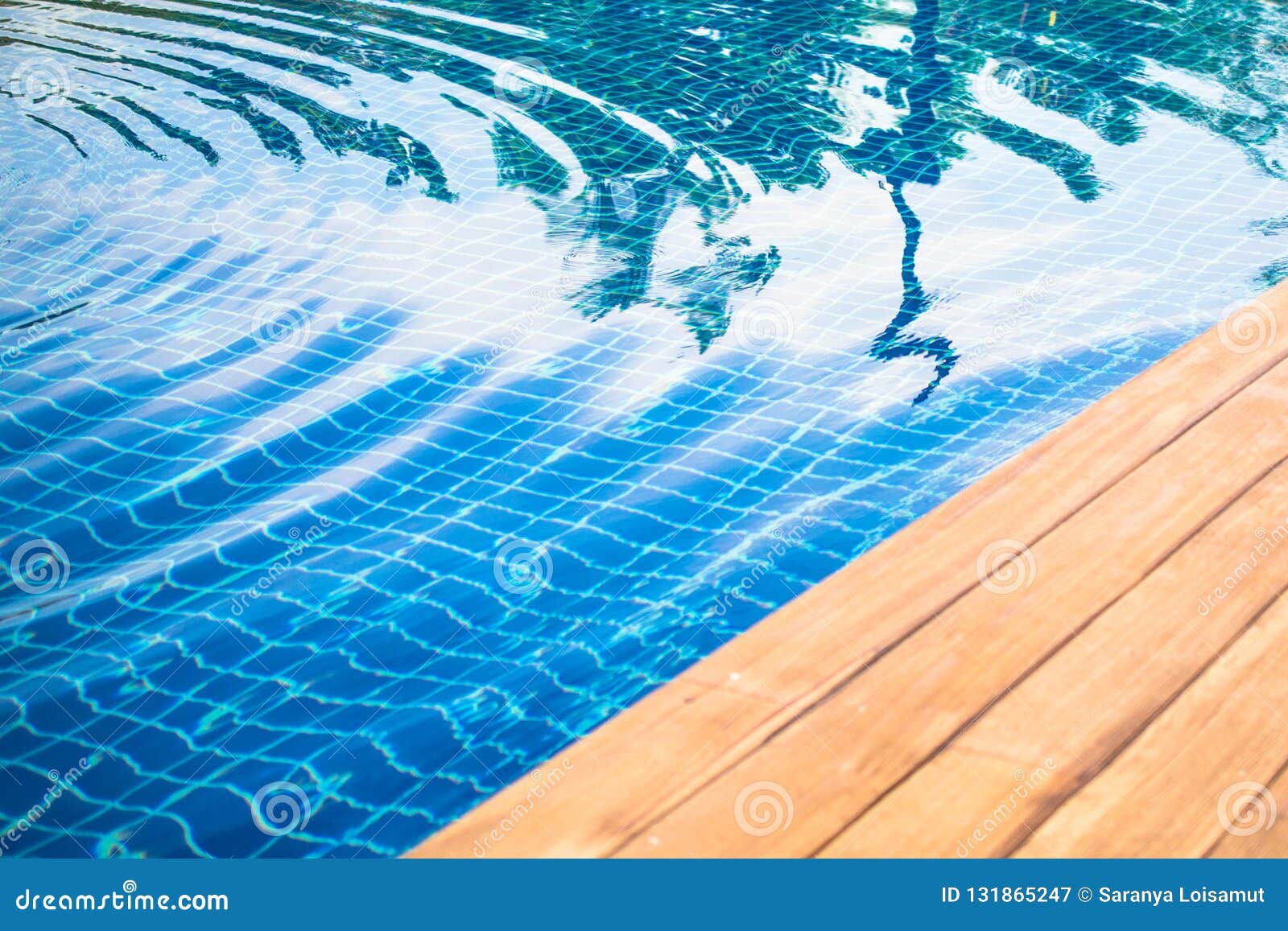 Poolside Surface of Blue Swimming Pool, Stock Image - Image of quiet ...