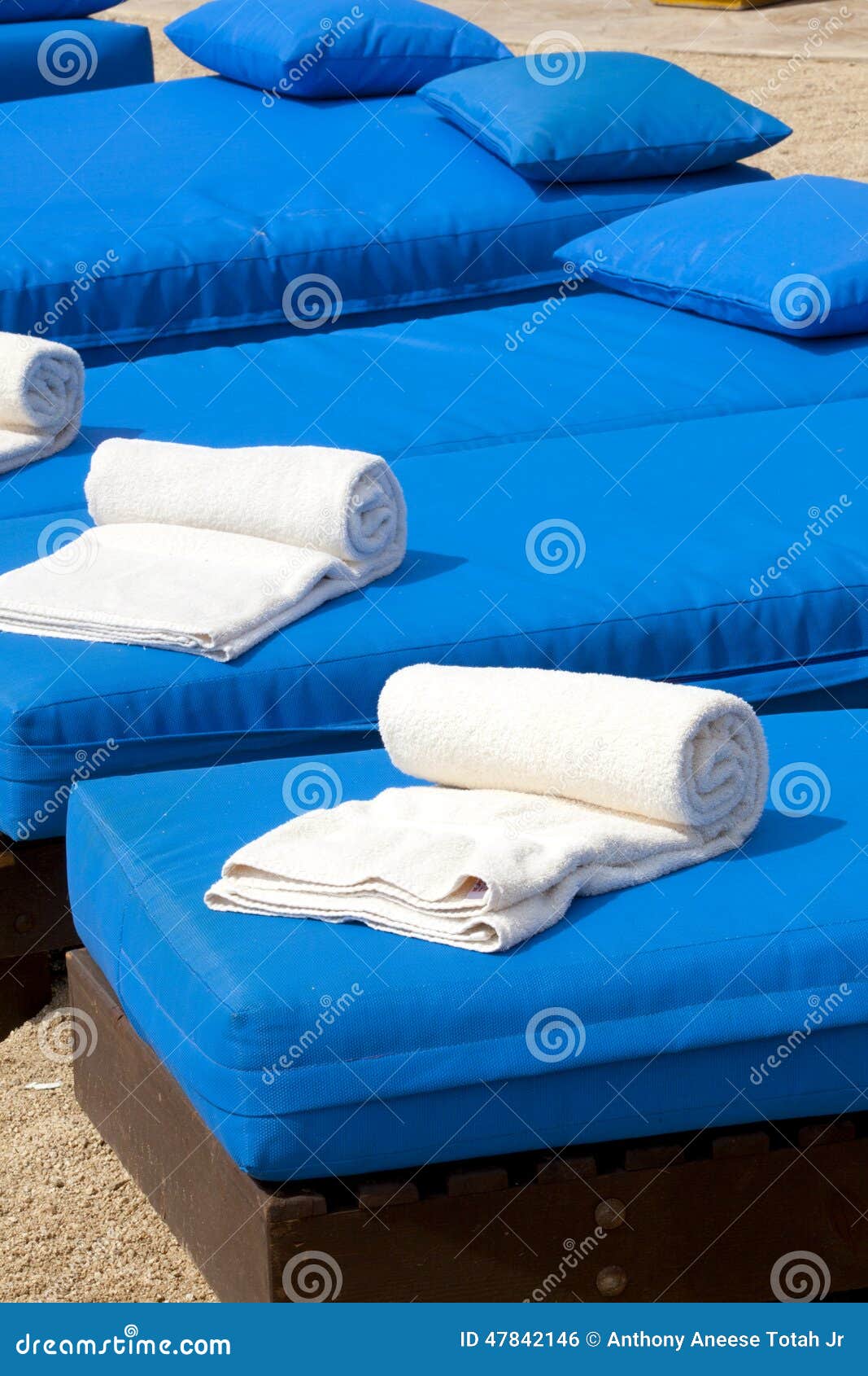 Poolside towels stock photo. Image of rolled, lifestyle - 47842146