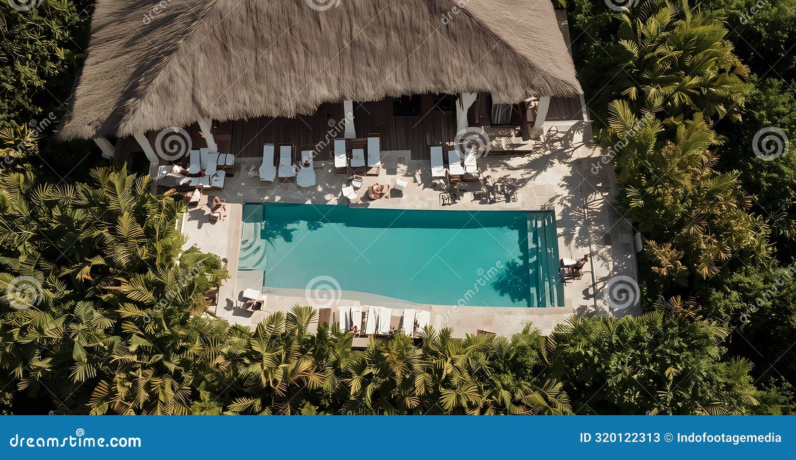 Poolside Tranquility: a Private Deck with Plush Loungers and a Lush ...