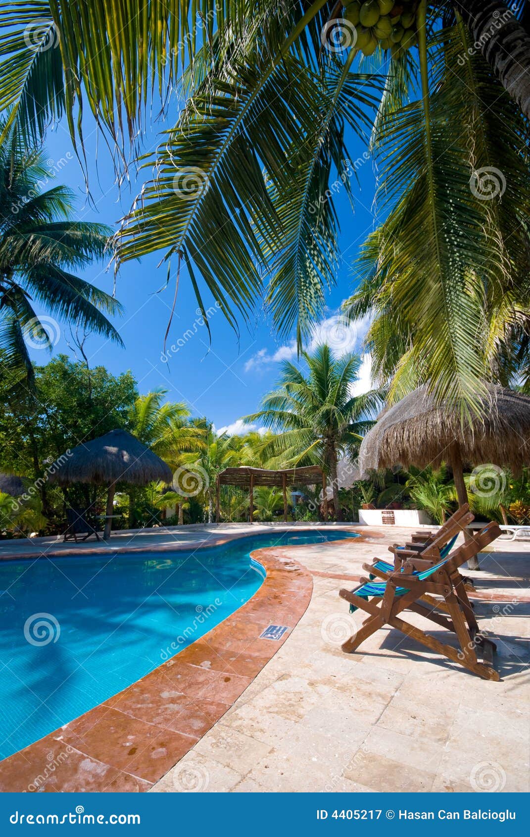 Poolside at a Tropical Resort Stock Image - Image of tropical, relaxing ...