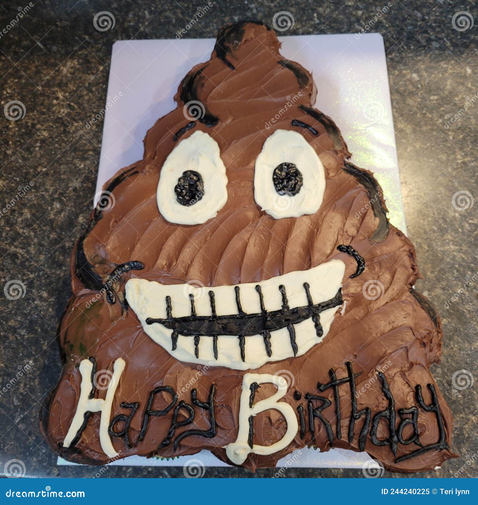 Poop Cake. Happy Birthday Cupcake Cake Stock Image - Image of poop ...