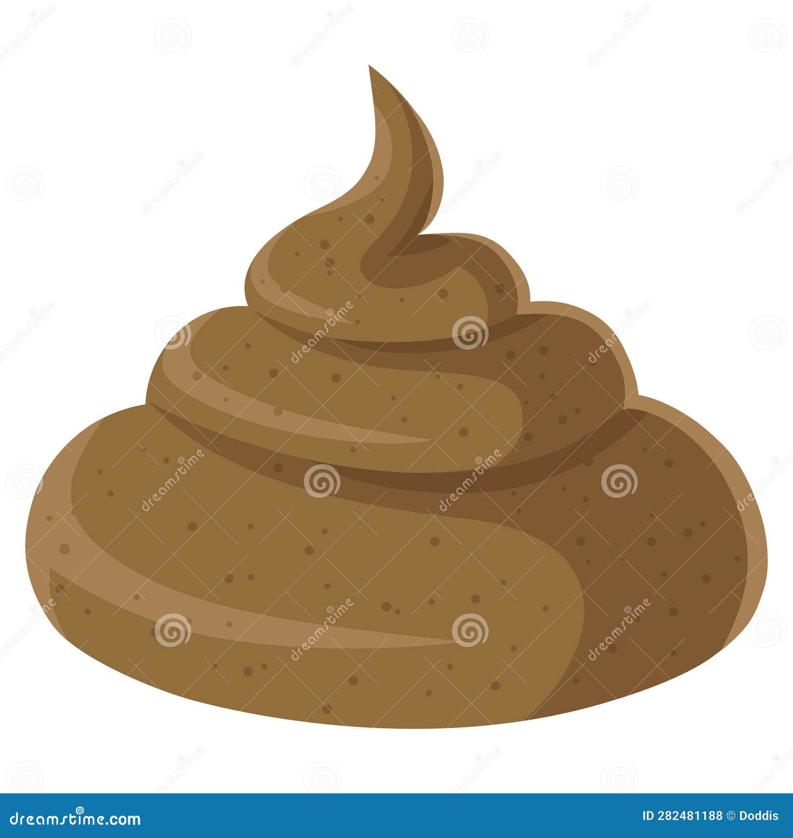 Poop Cartoon Illustration Flat Design Icon Vector Stock Vector ...