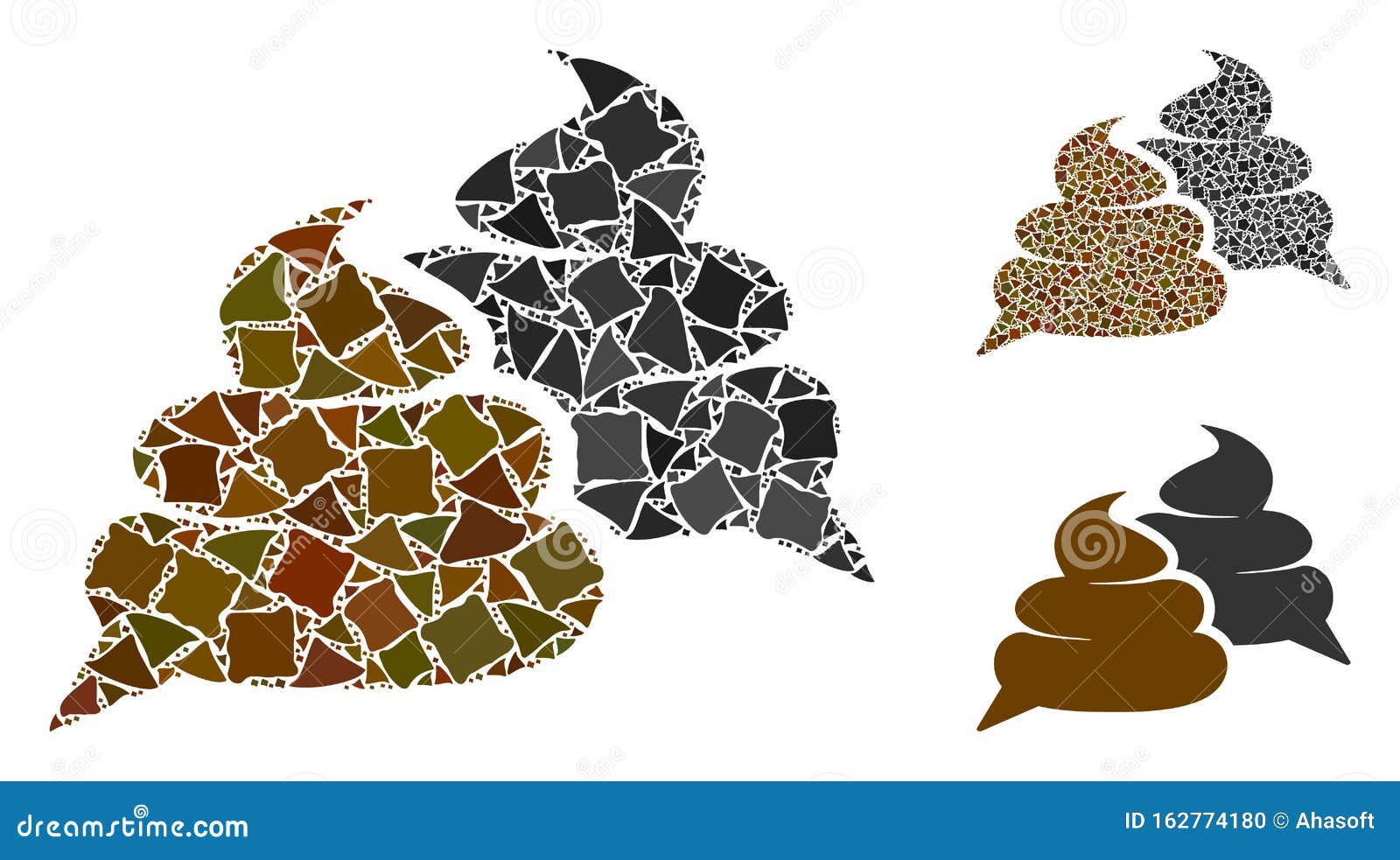 Poop Chat Mosaic Icon of Rough Elements Stock Illustration ...
