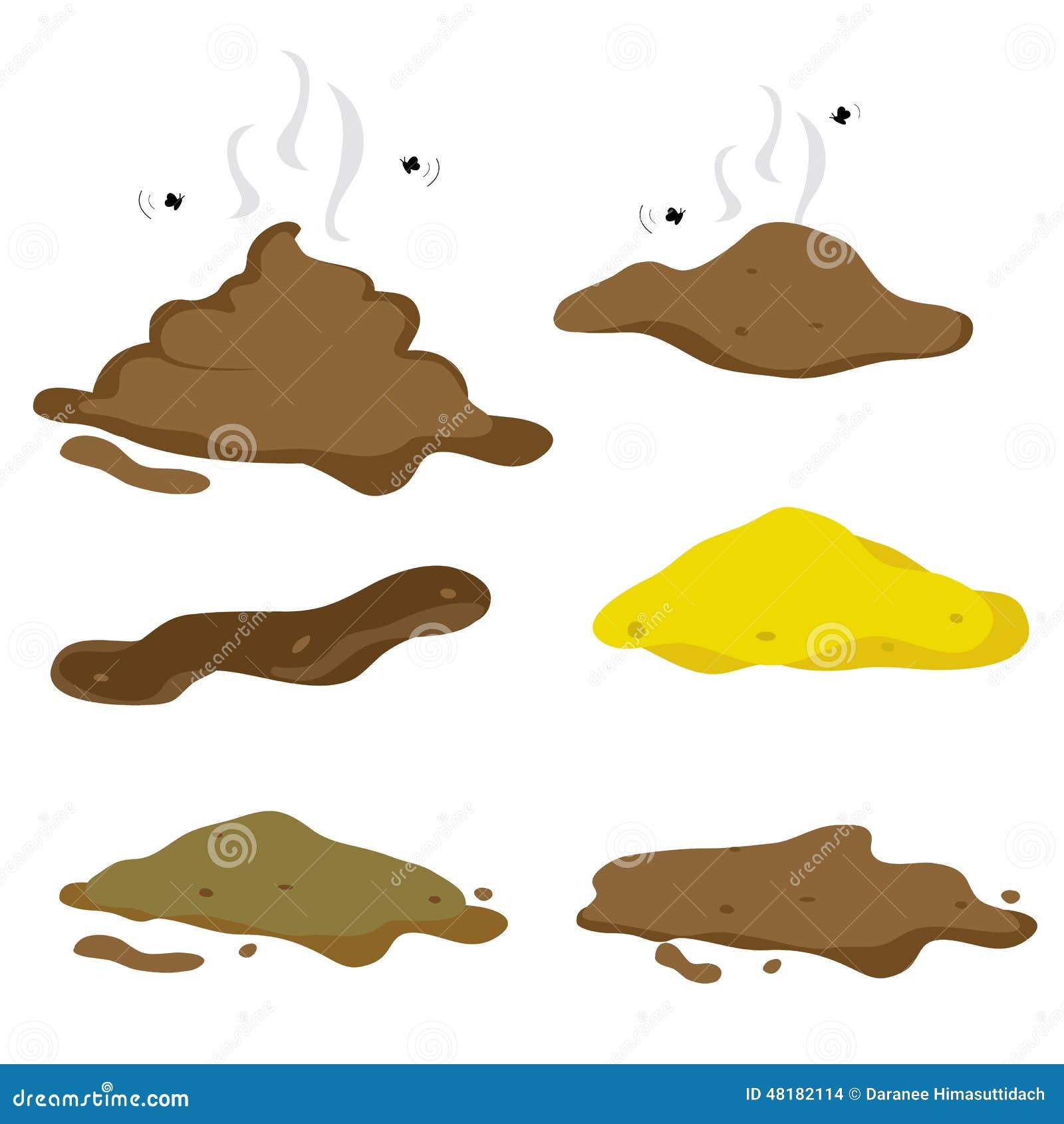 Poop Fecal Cartoon Vector | CartoonDealer.com #48182114