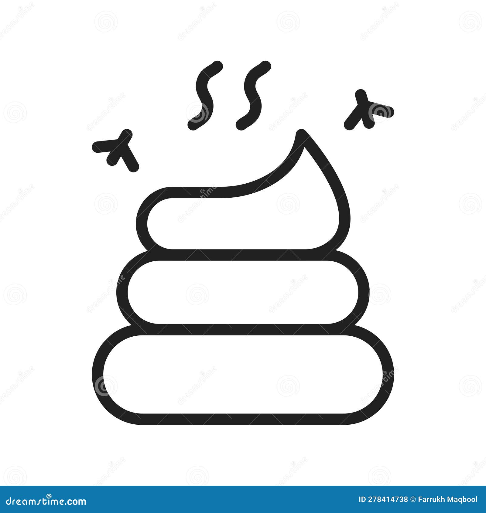 Poop icon vector image. stock vector. Illustration of poop - 278414738