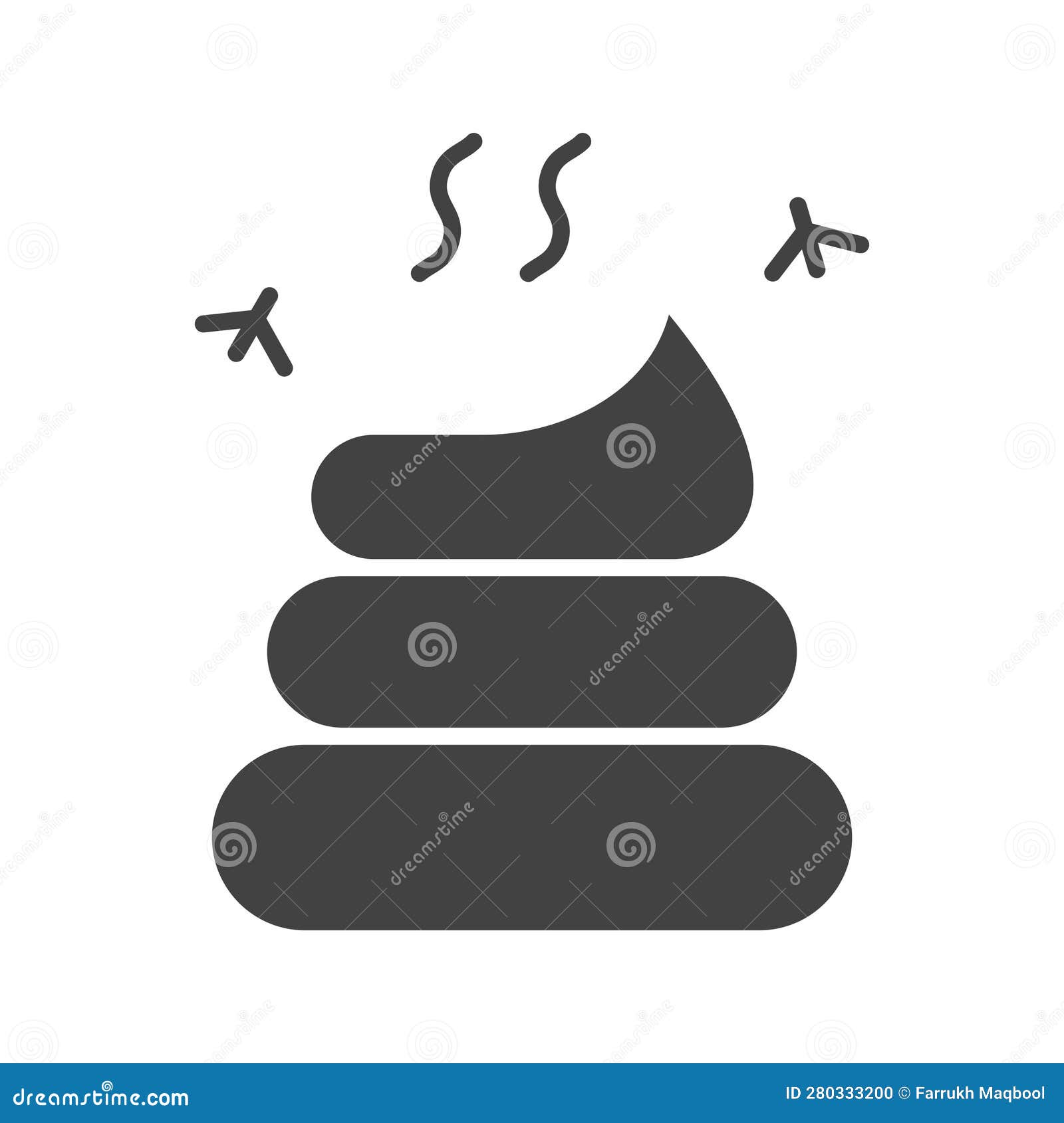 Poop icon vector image. stock vector. Illustration of poop - 280333200