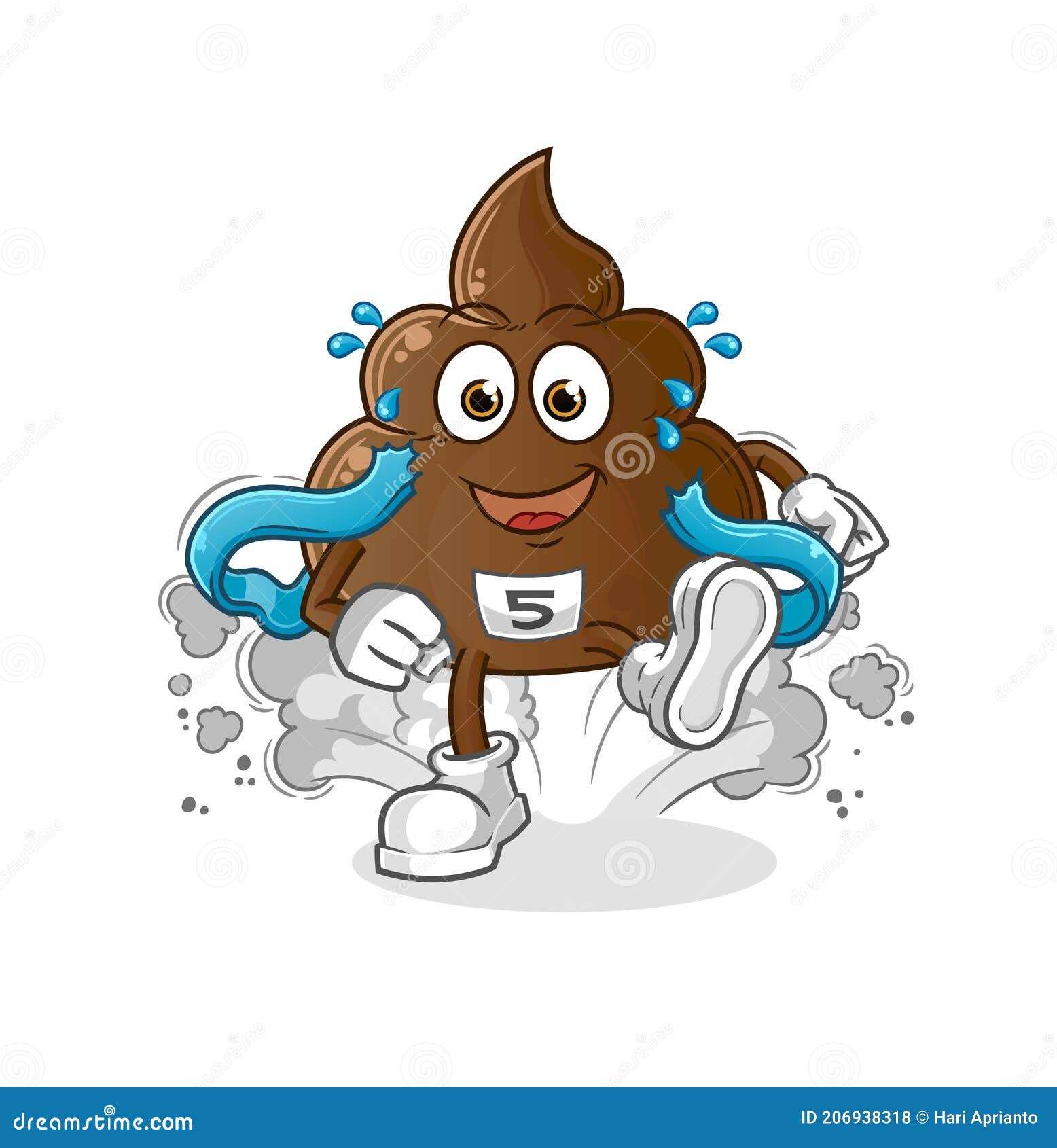 Poop Runner Character. Cartoon Mascot Vector Stock Vector ...