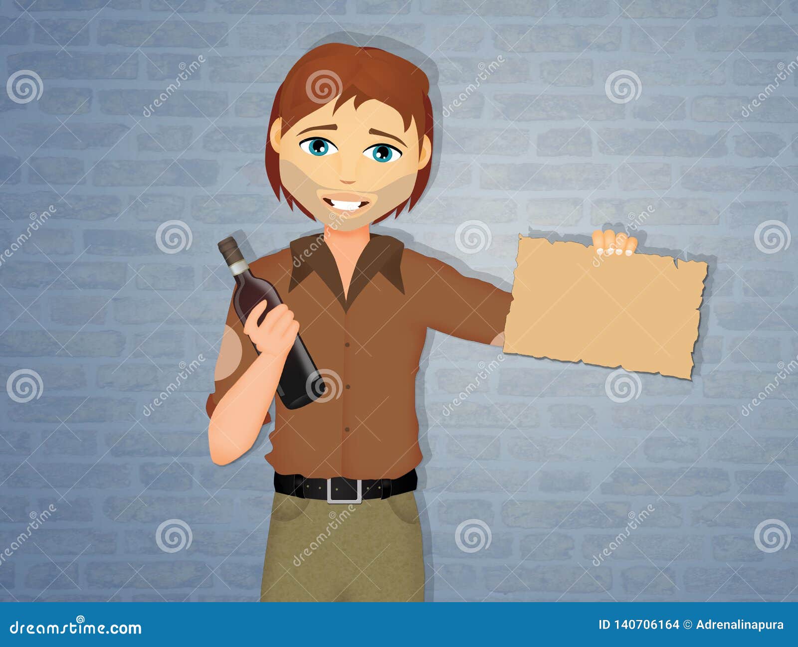 Poor asking for help stock illustration. Illustration of crisis - 140706164