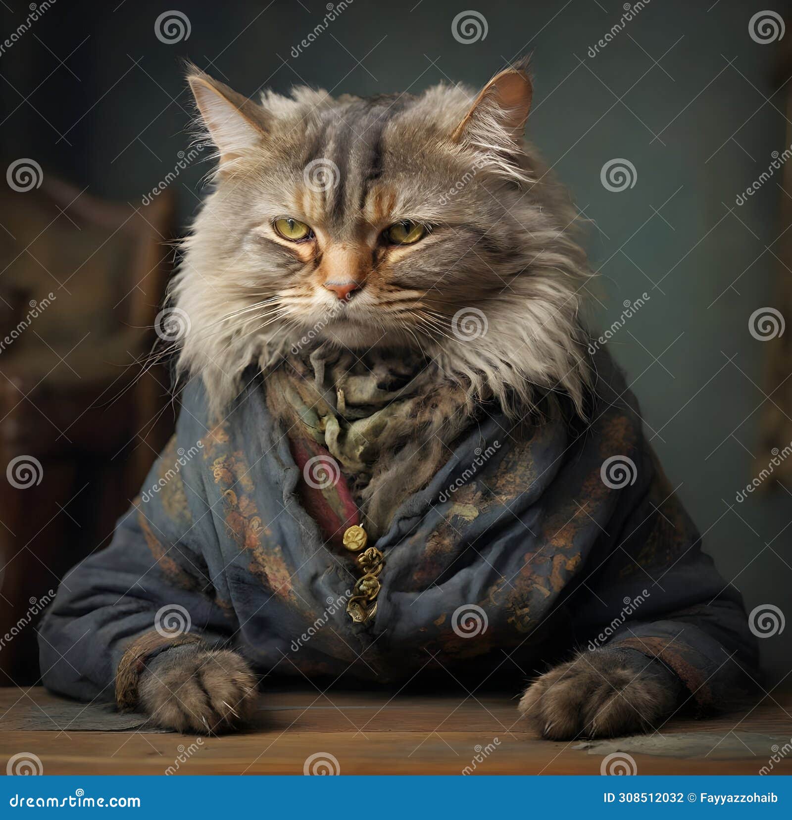Poor beggar homeless cat stock illustration. Illustration of mammal ...