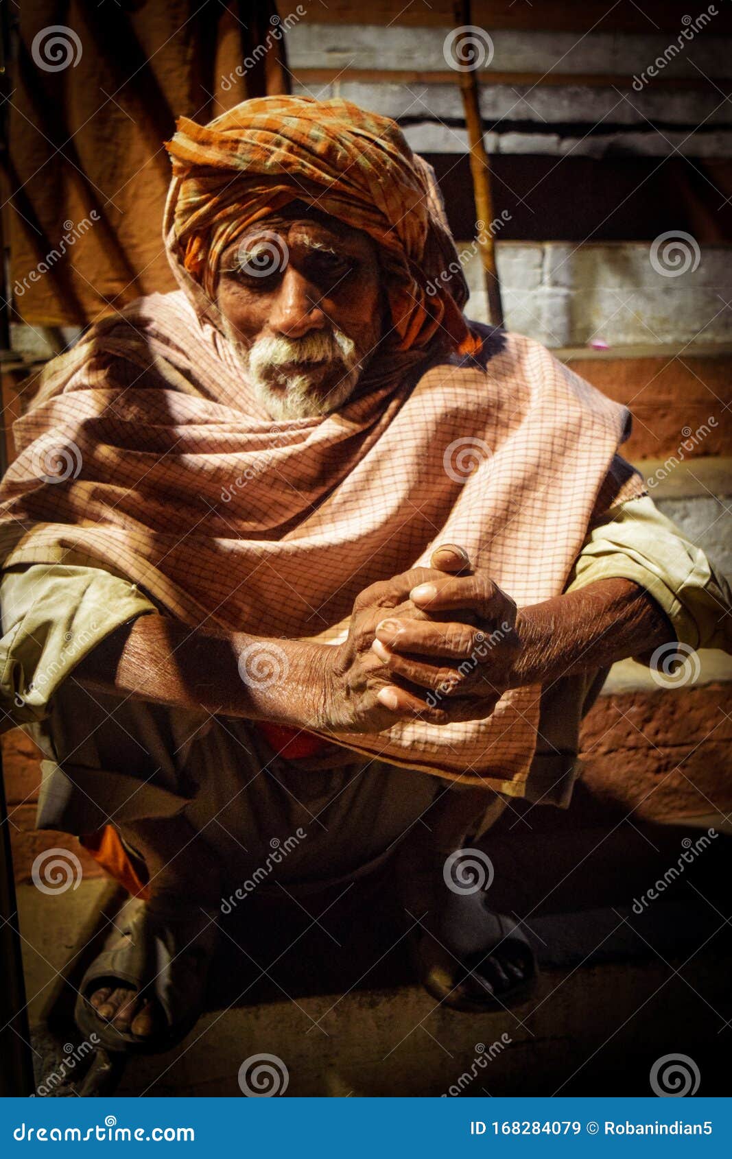 Poor Beggar Man Begs For Money From A Passerby In Srinagar, Kashmir ...
