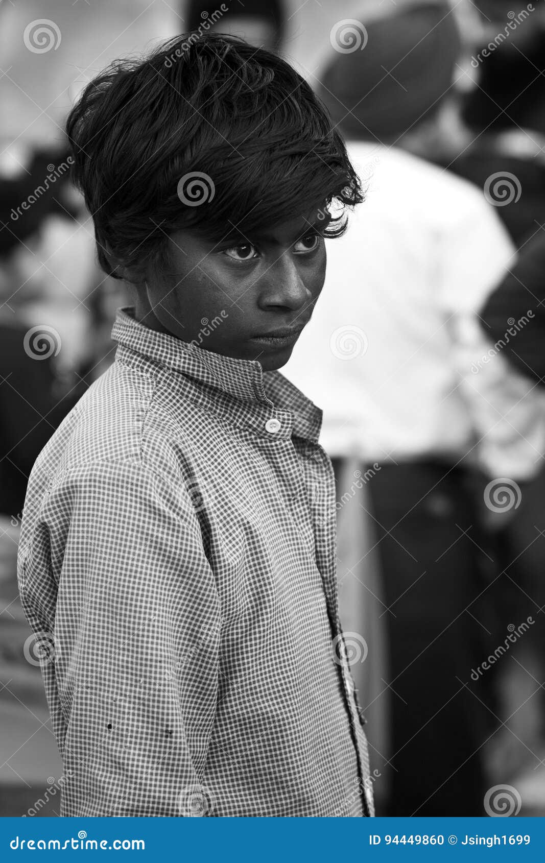 A Poor Boy Looks with Hope, India Editorial Image - Image of compassion ...