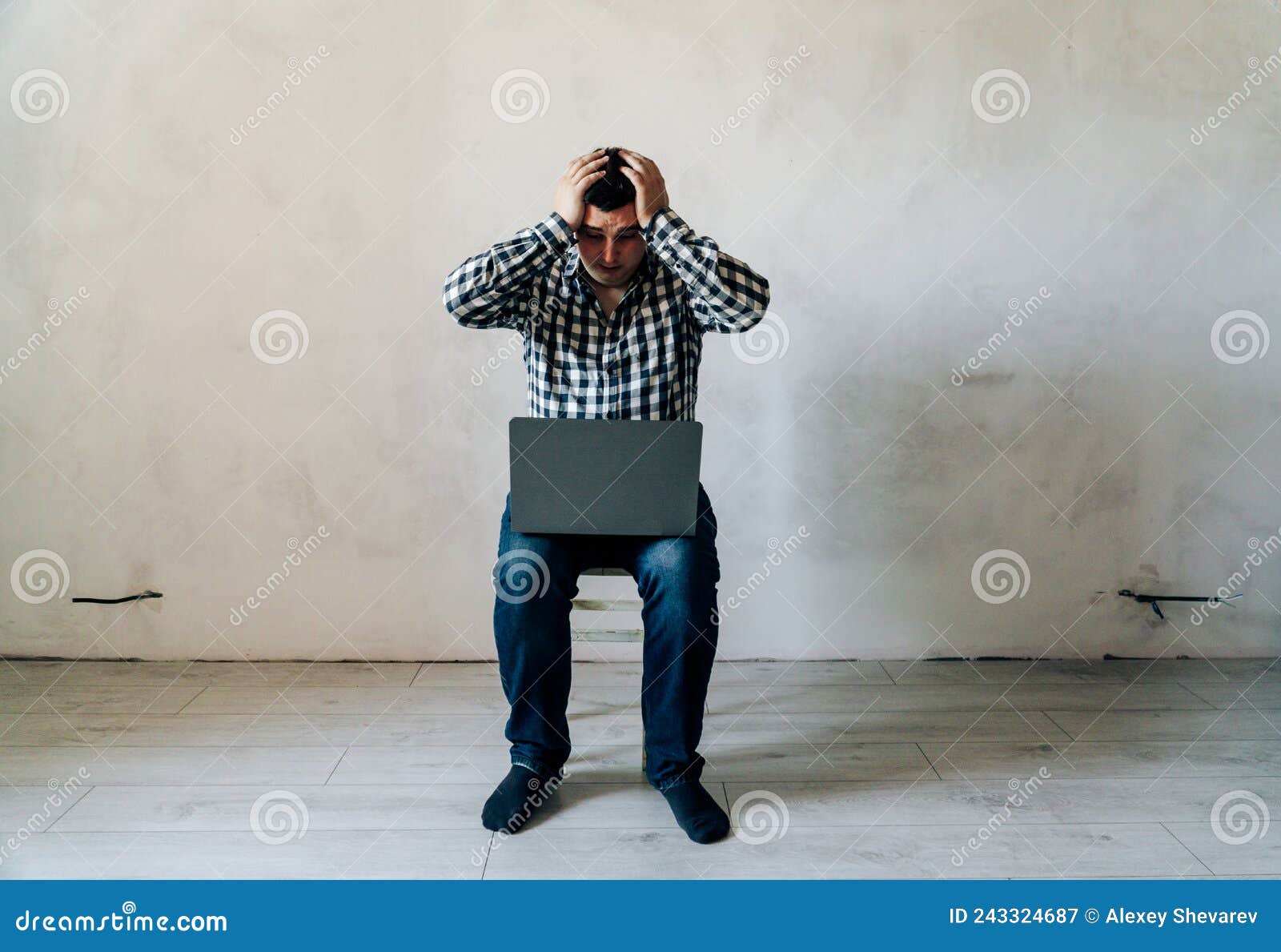 Poor Businessman in the Room, the Ruined Man Stock Image - Image of ...