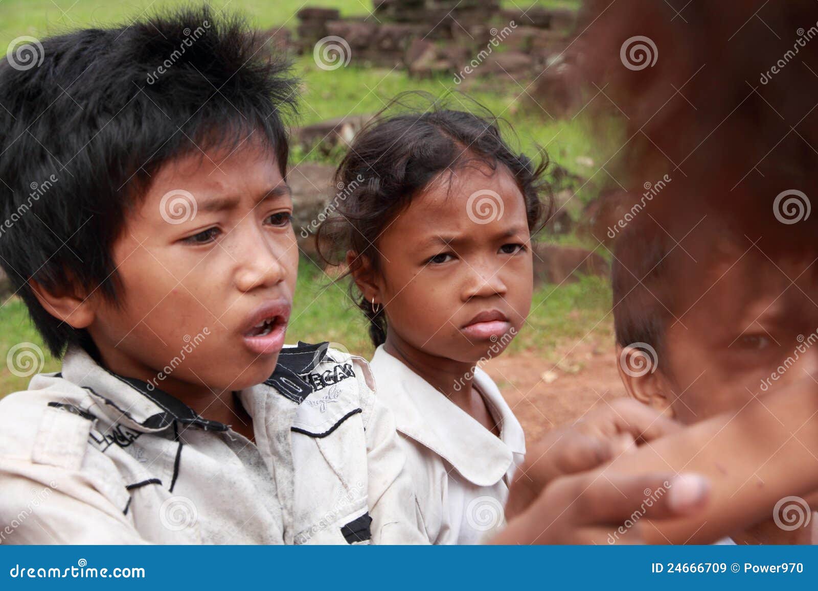 Poor cambodian kids editorial stock image. Image of unique - 24666709
