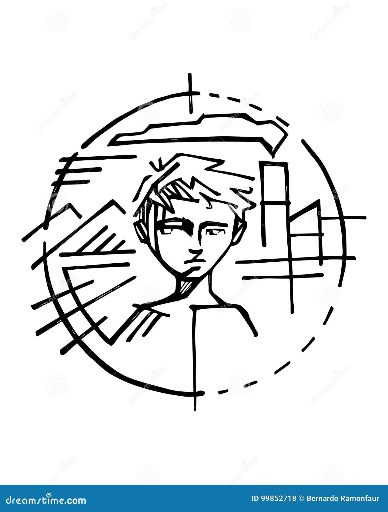 Poor Child in City Symbol Illustration Stock Vector - Illustration of ...