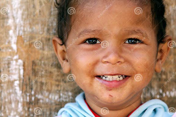 Smiling Poor Child in Egypt Editorial Stock Photo - Image of looking ...