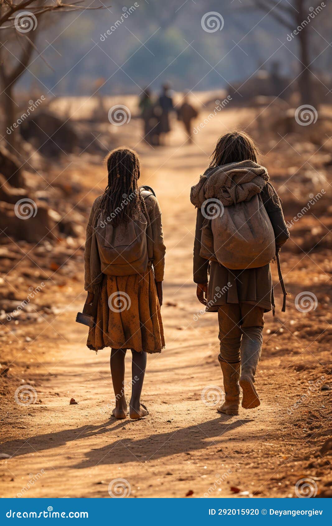 Poor Children Concept. People in Developing Countries Stock ...