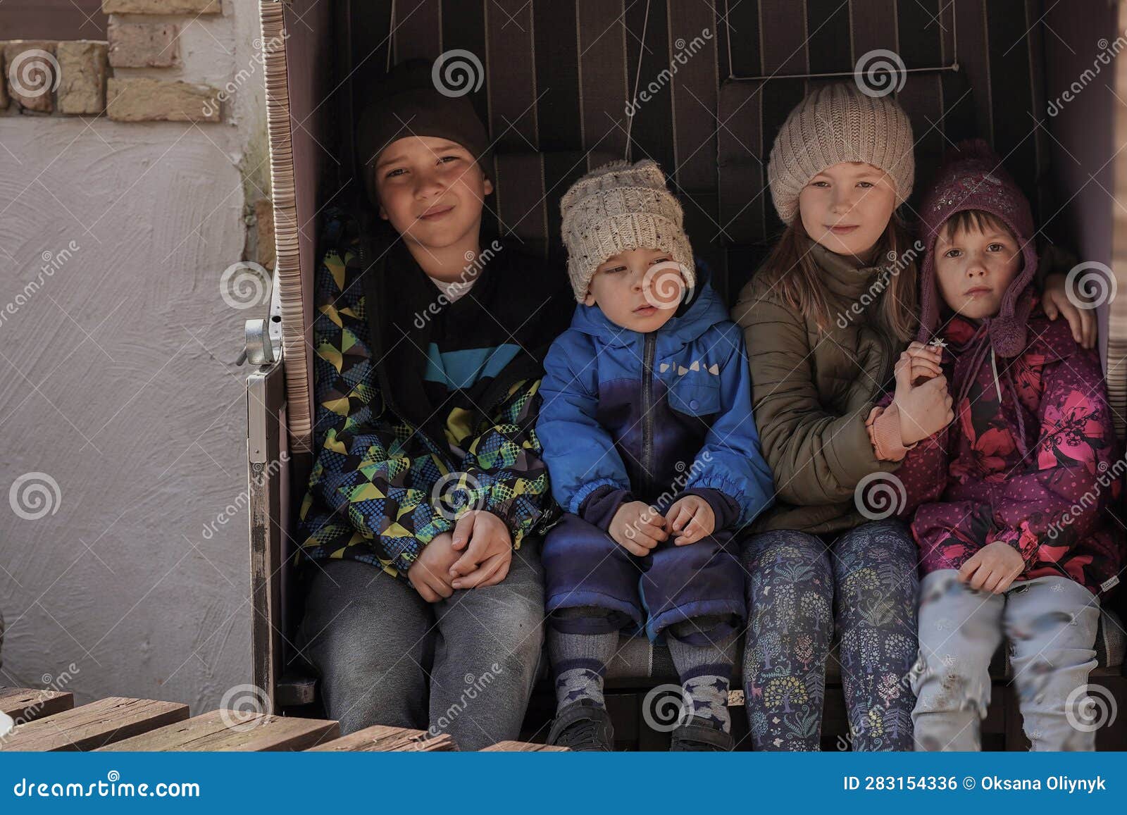 Poor Children Sit in the Slums of Chile. Poverty is a Major Issue in ...