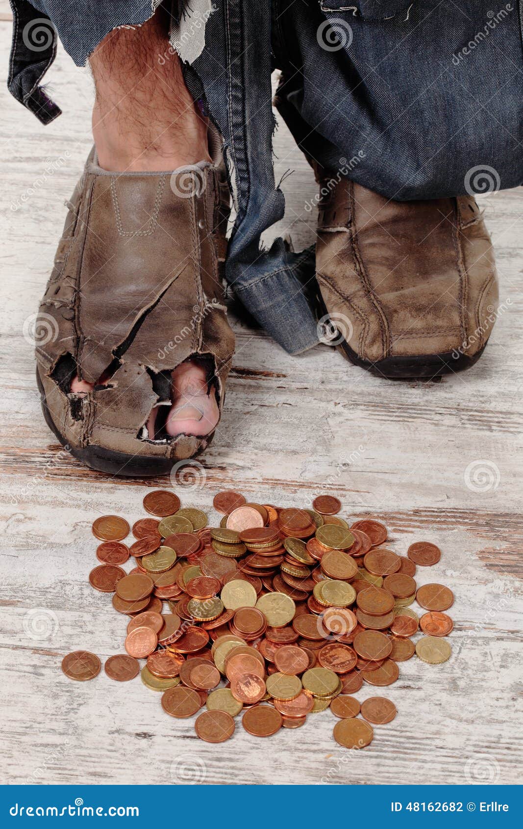 Poor and coins stock photo. Image of progress, businessman - 48162682