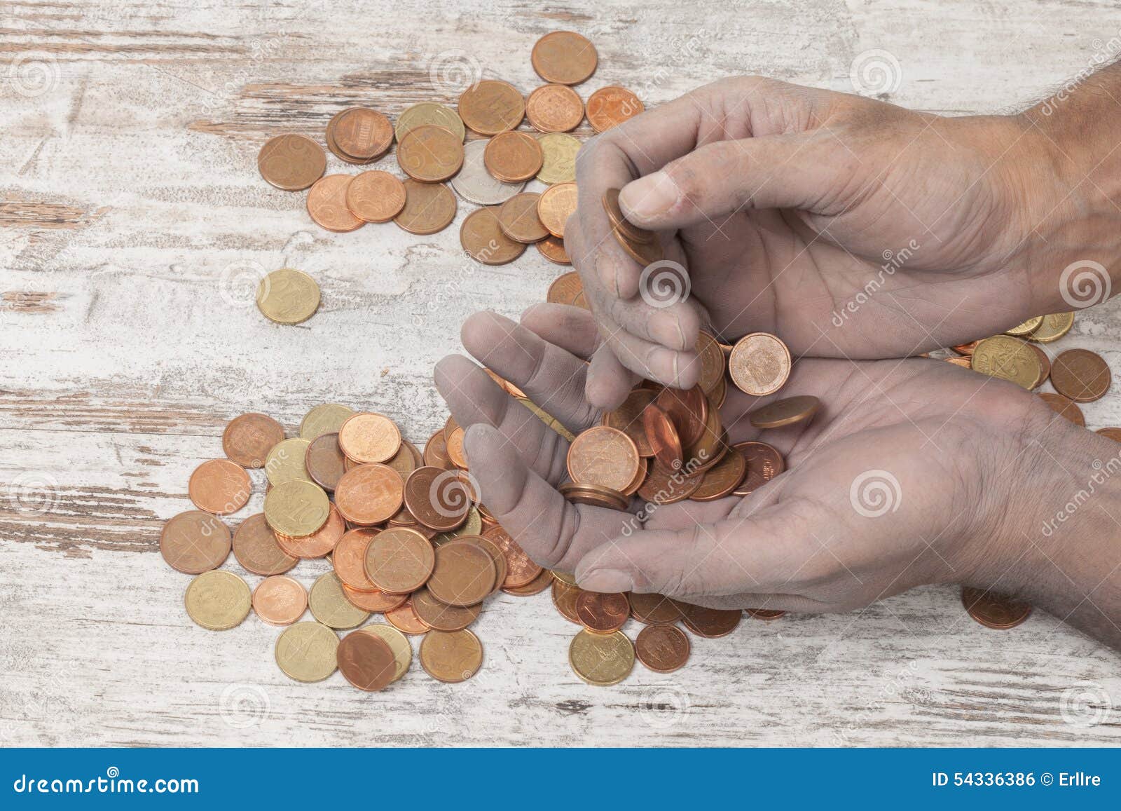 Poor and coins stock photo. Image of people, success - 54336386