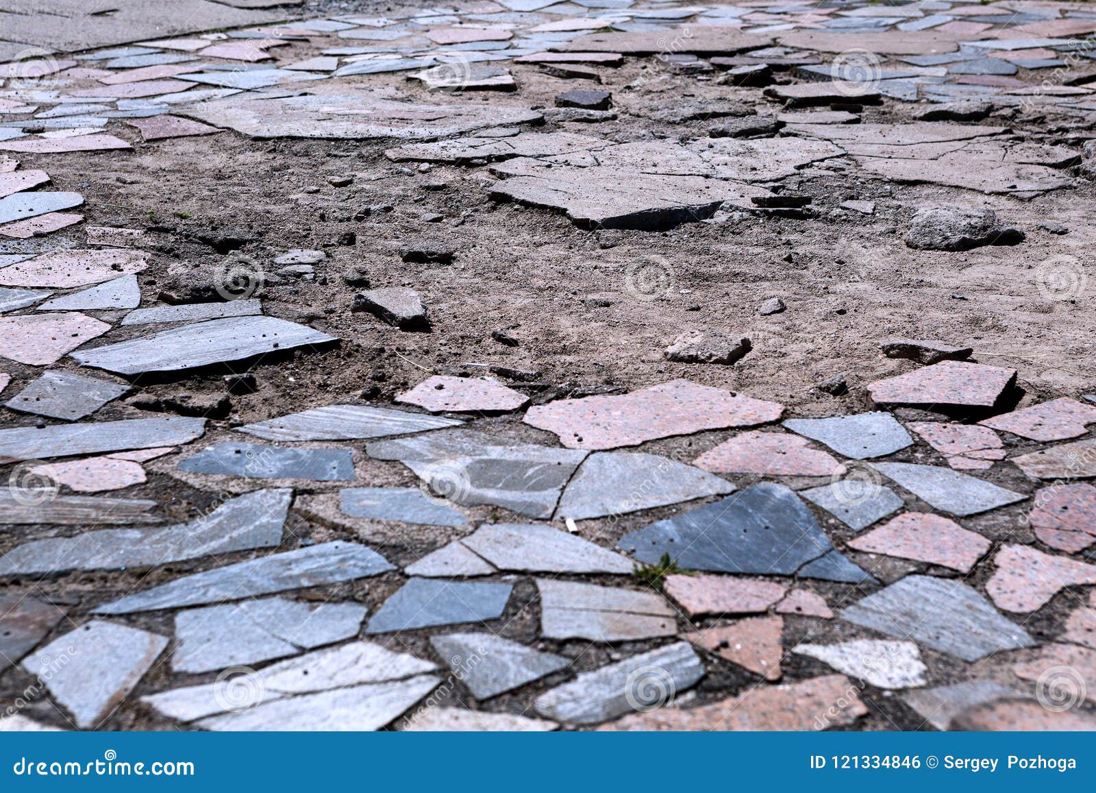 Poor Condition of the Road Surface. Stock Photo - Image of gray, suburb ...