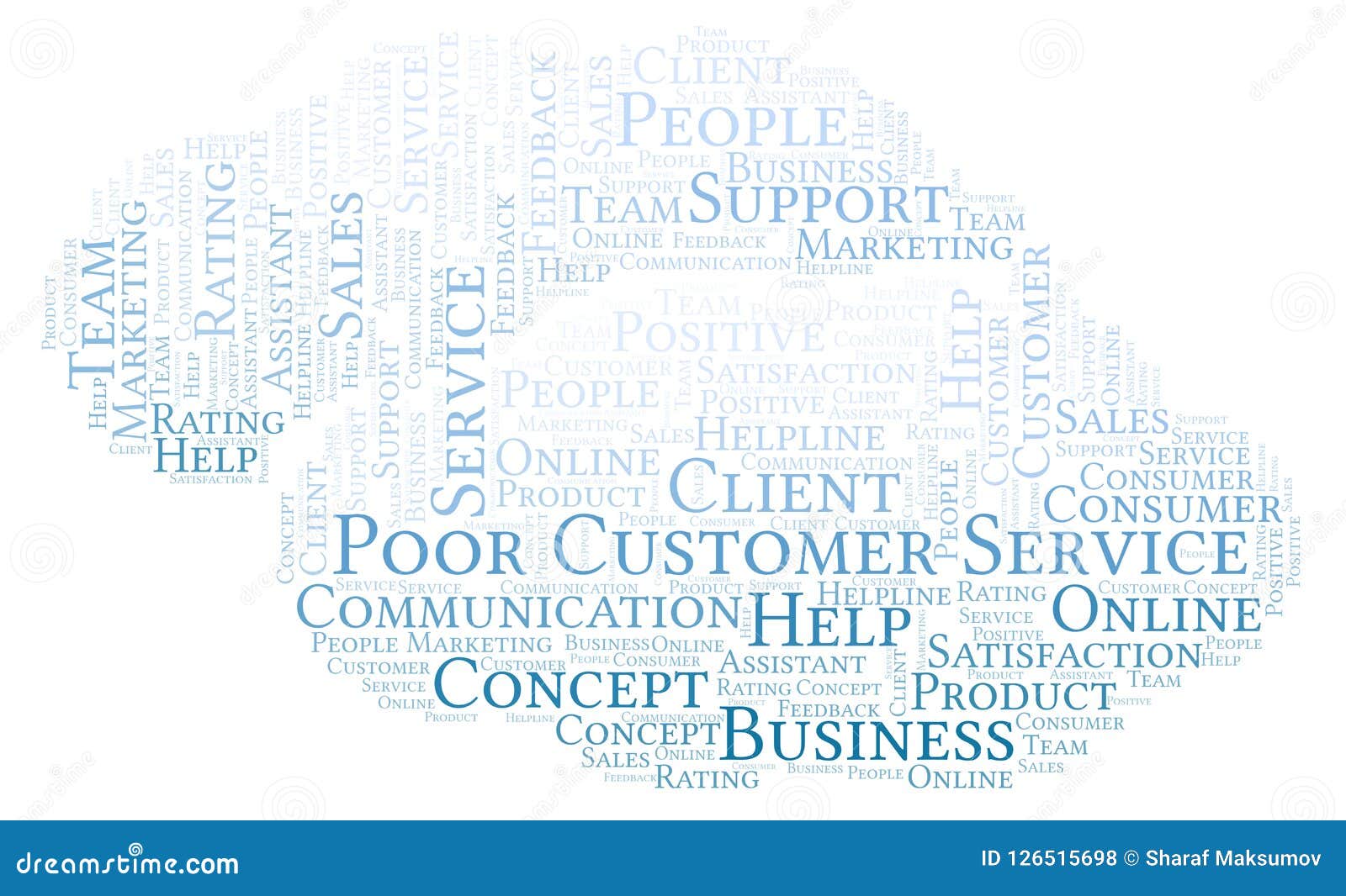 Poor Customer Service Word Cloud. Stock Illustration - Illustration of ...