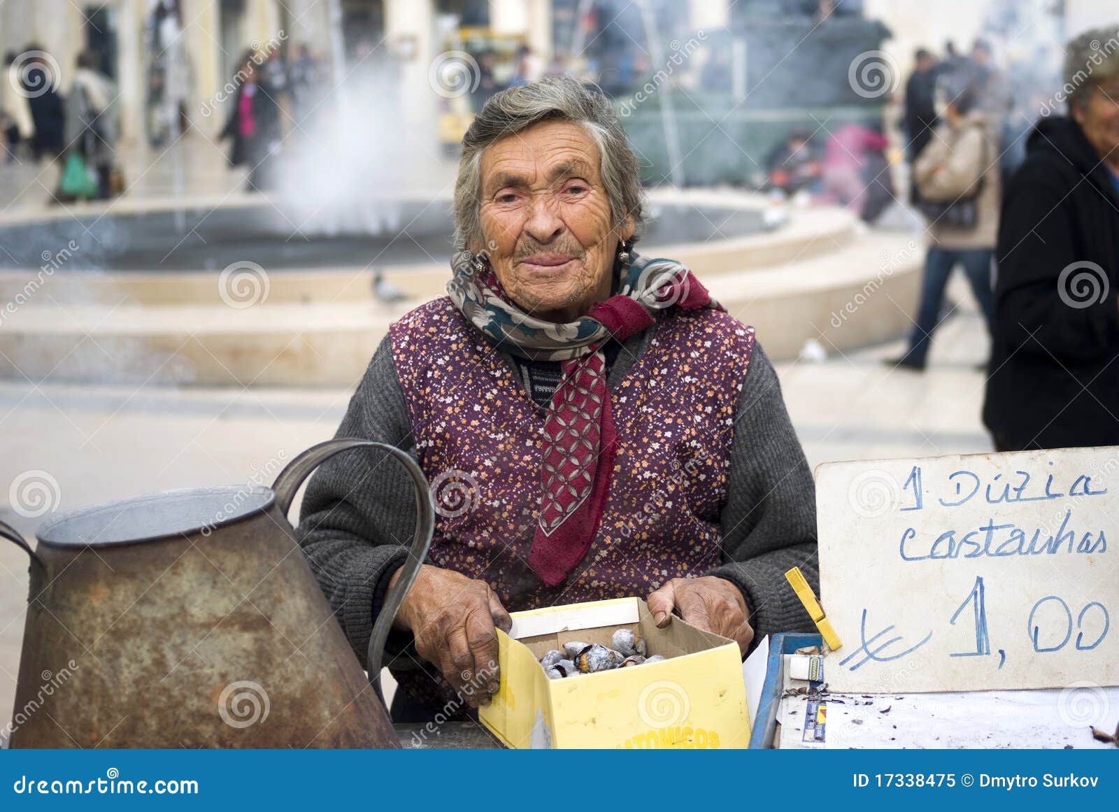 Poor Elderly Woman Sells Chestnuts Editorial Image - Image of citizen ...